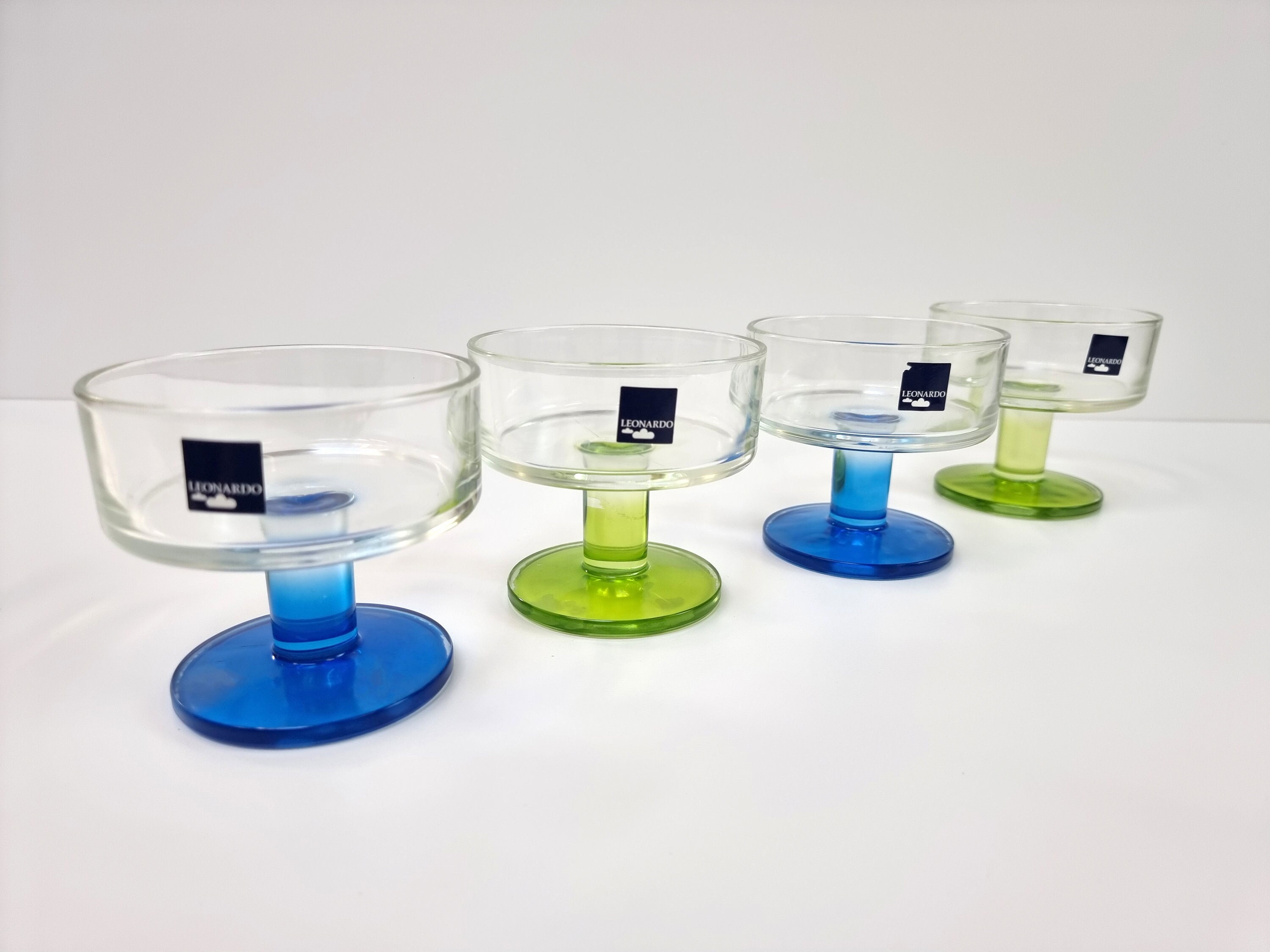 Vintage Set Of 4 LEONARDO Dessert & Ice Cream Cups - Retro Chic Glass ...