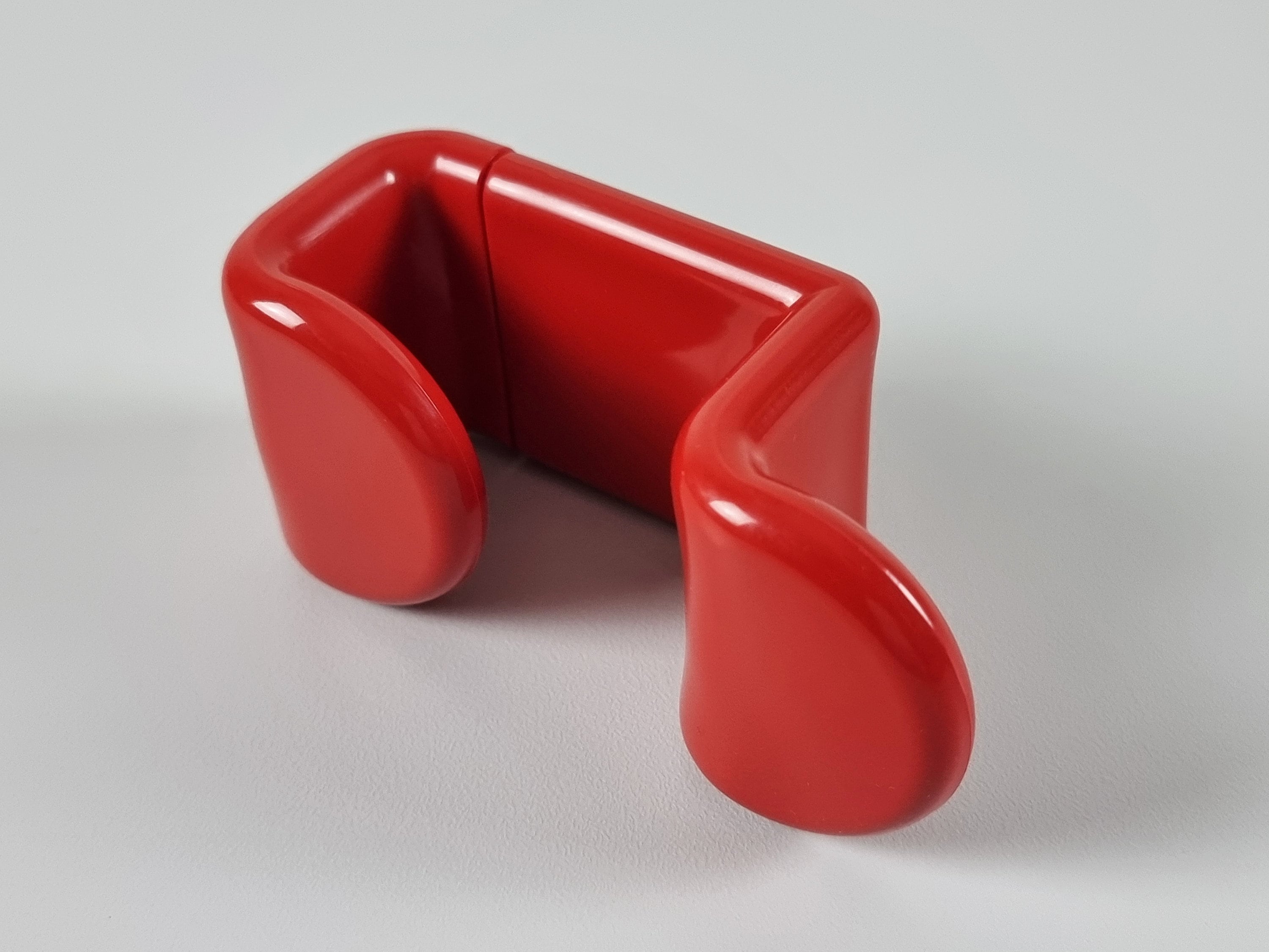 Space Age Design - Vintage GEDY Red Plastic Coat Rack, Towel Hook ...