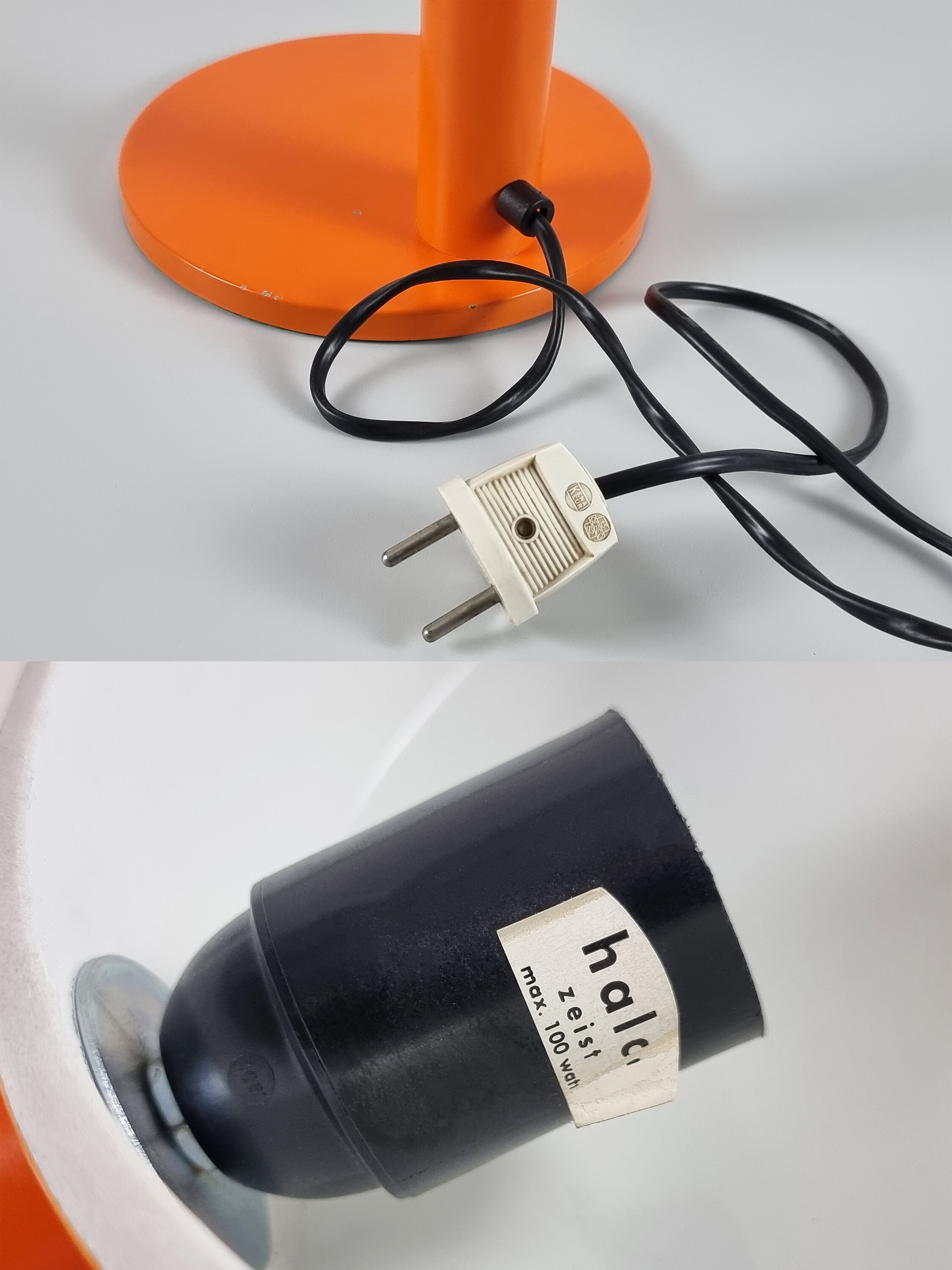 Mid-Century Modern - Vintage HALA ZEIST Lampenfabriek Orange Metal ...