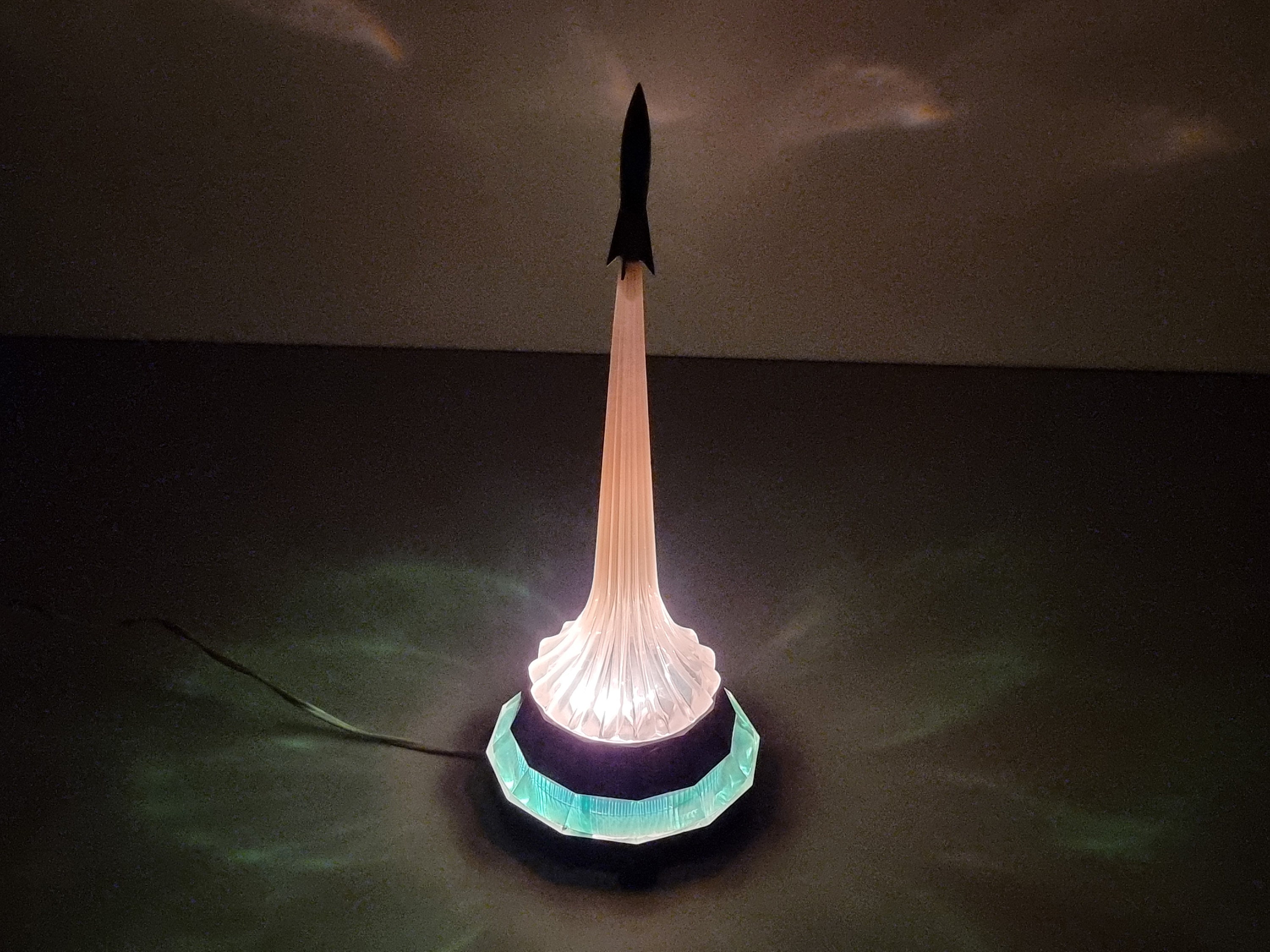 Space Age Design - Vintage USSR Soviet Rocket Launch Table Lamp ...