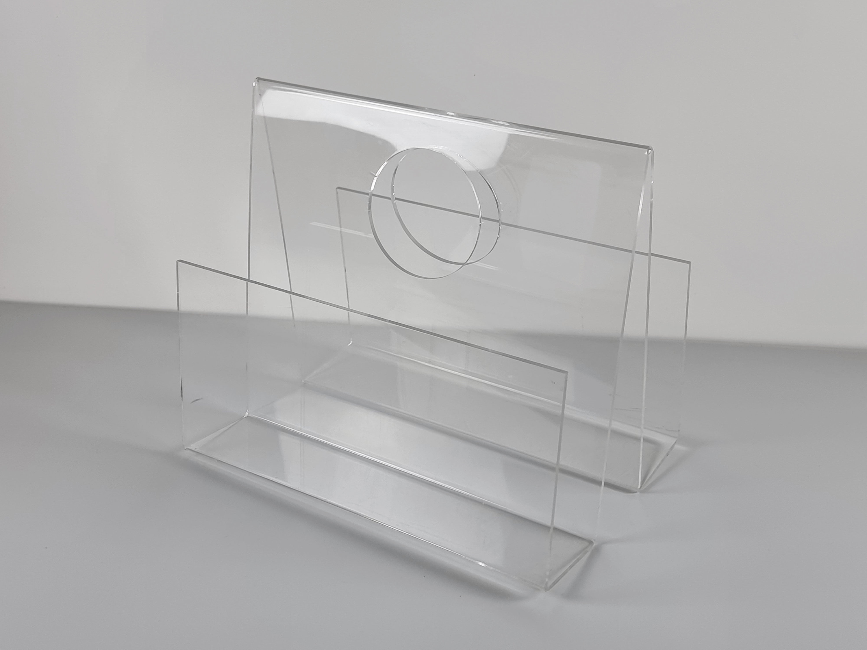 Space Age Design - Vintage Transparent Perspex Magazine Rack & Vinyl ...
