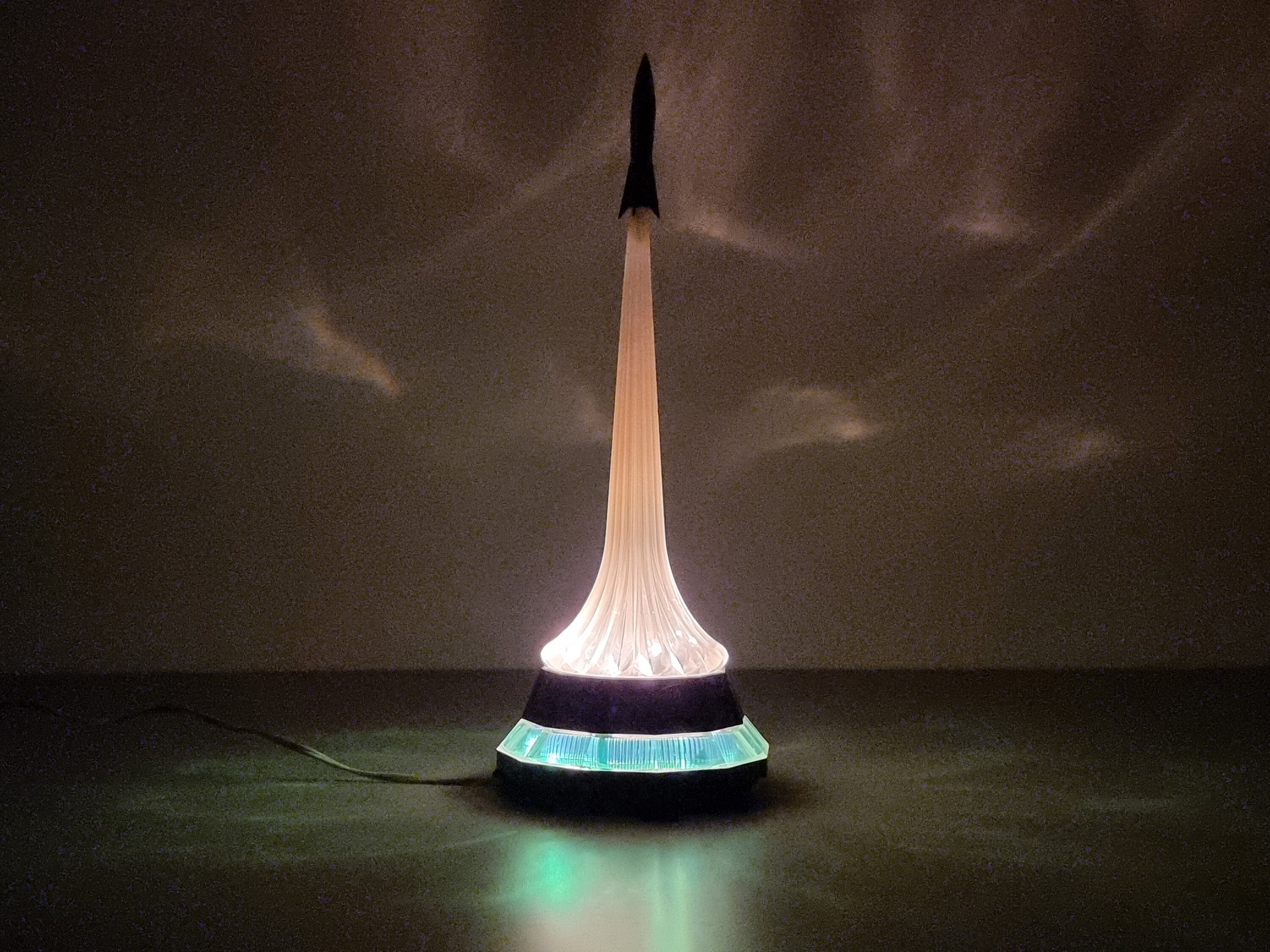 Space Age Design - Vintage USSR Soviet Rocket Launch Table Lamp ...