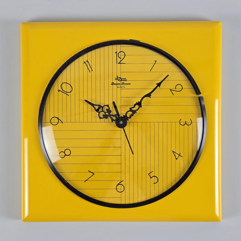 Yellow Wall Clock - Etsy