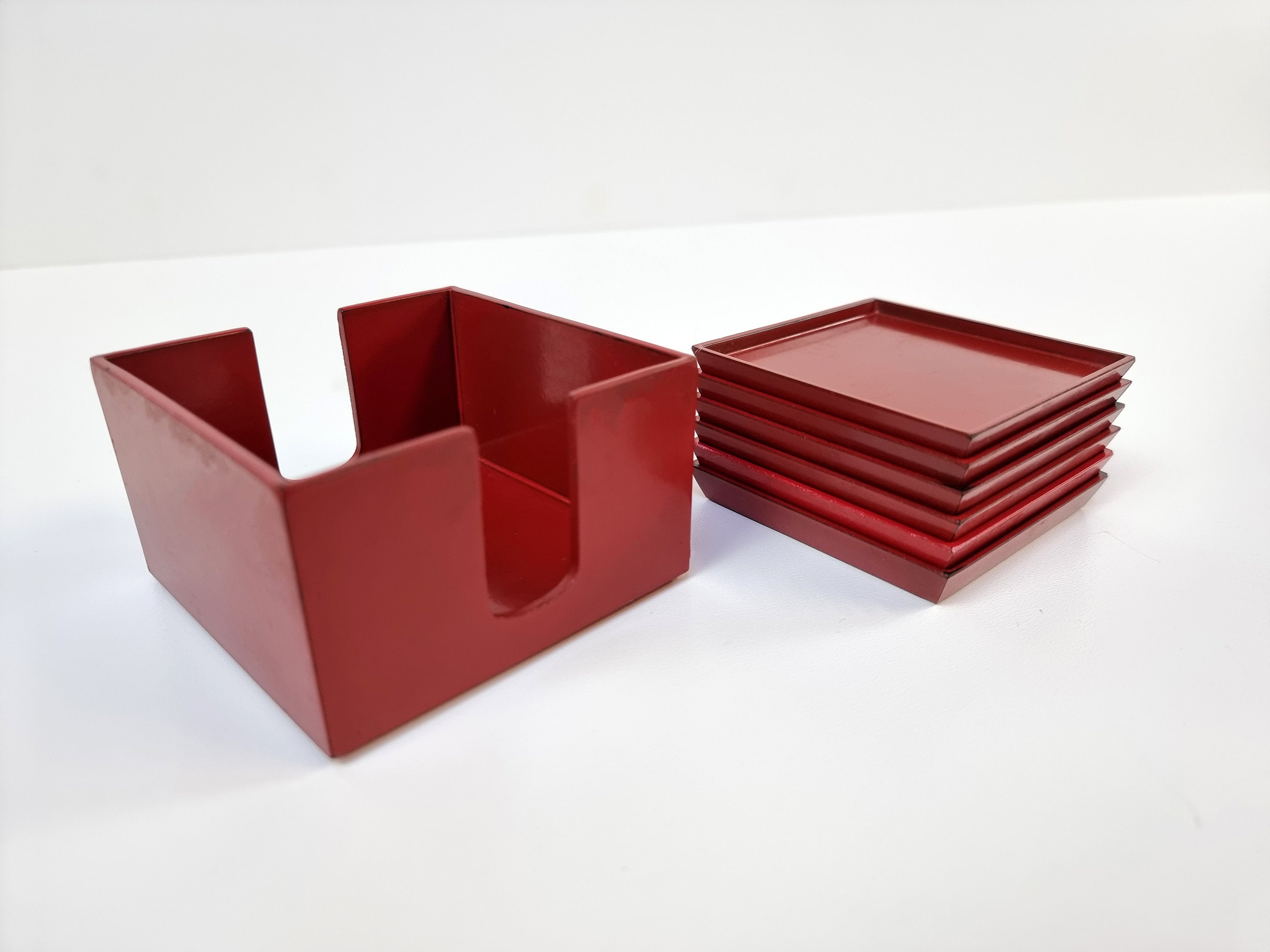 Mid Century Modern - Vintage Set Of 6 Bakelite Coasters - Retro Chic ...