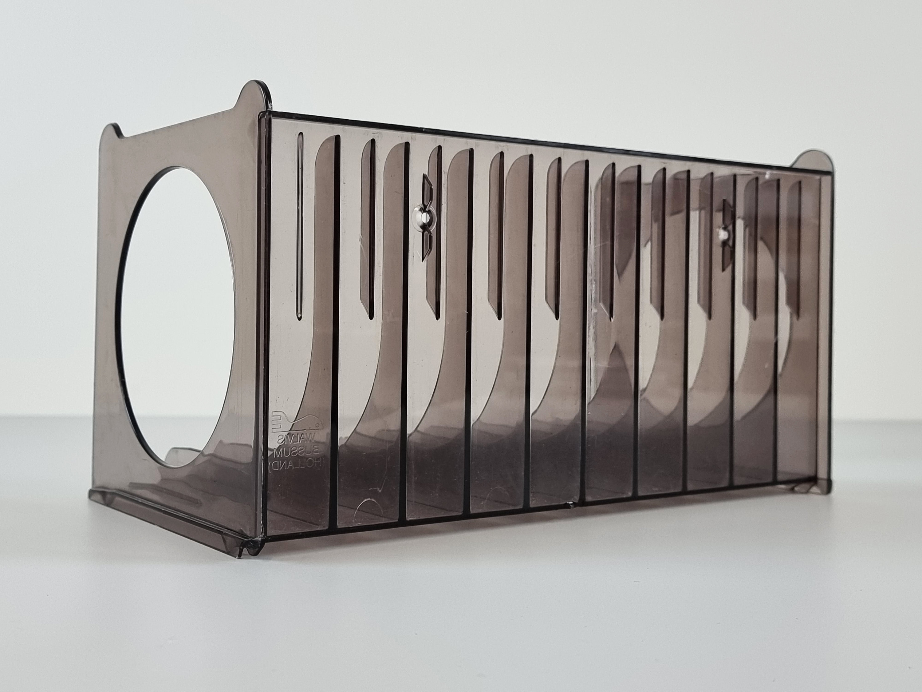 Vintage WALVIS BUSSUM Tinted Plastic CDs Rack - Retro CD Storage ...