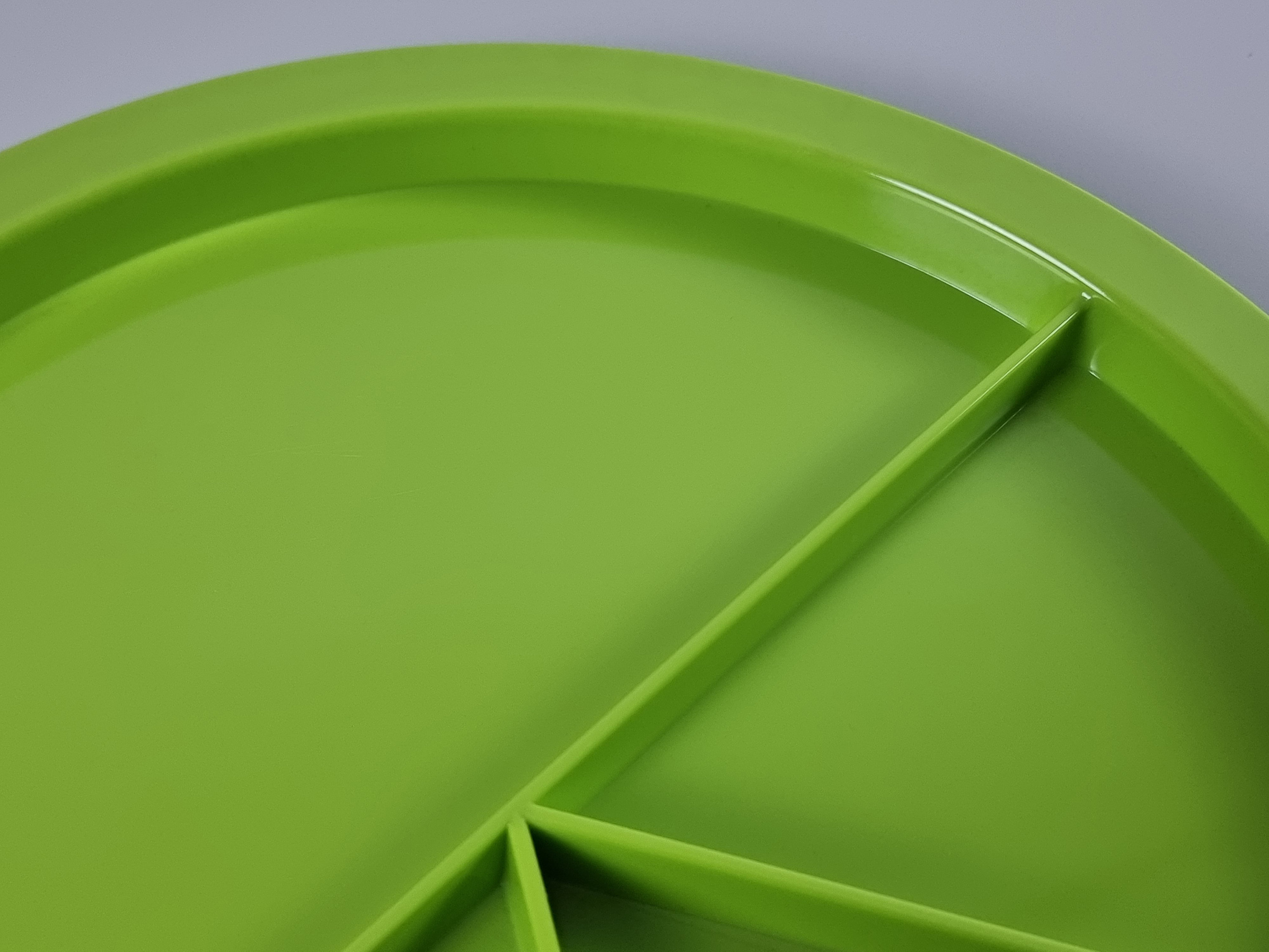 Space Age Design - Vintage Green Melamine Divided Plate Snacks & Deli ...
