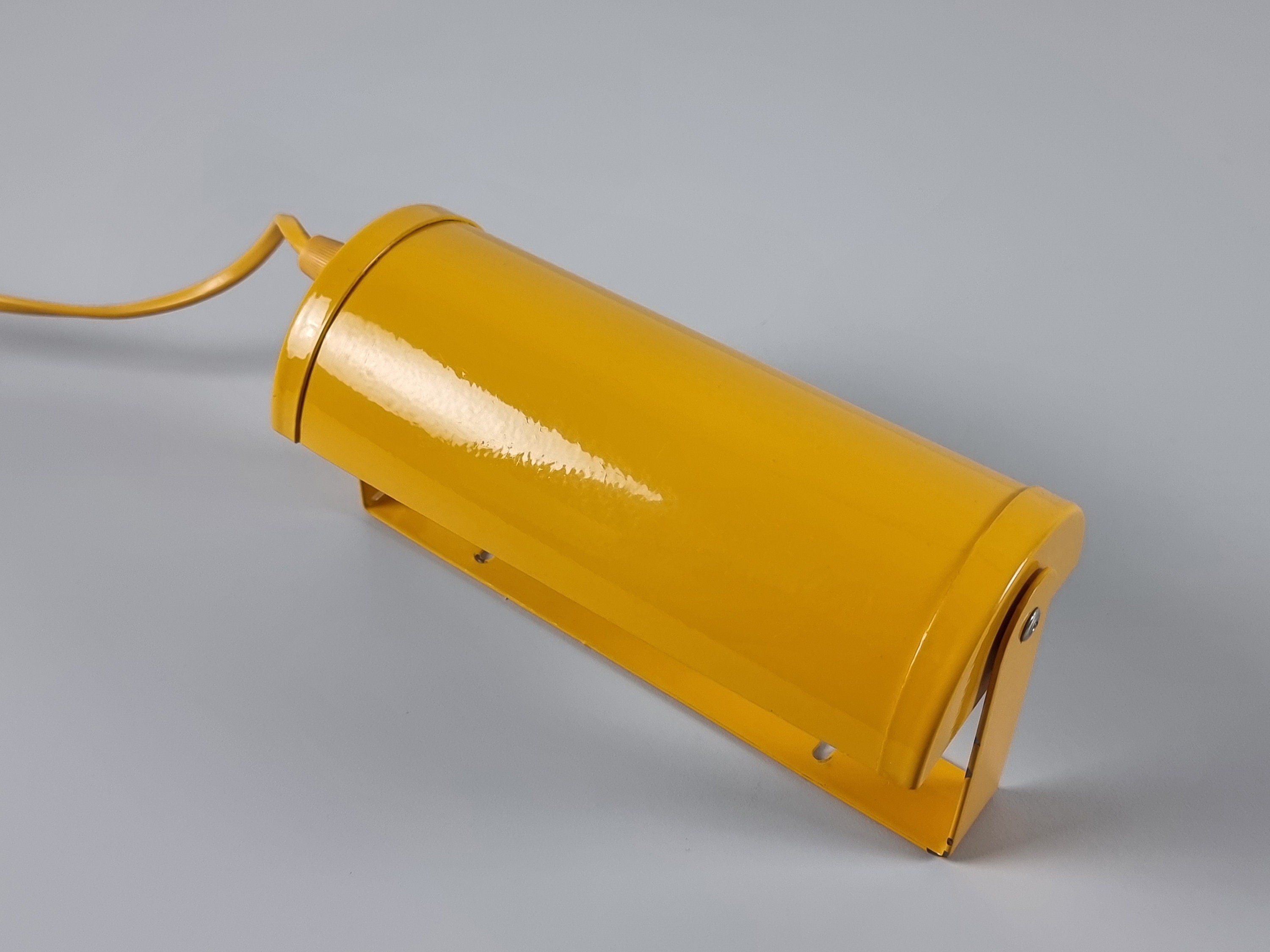 Mid Century Modern - Vintage HAPPYLIGHT Yellow Metal Wall Lamp ...