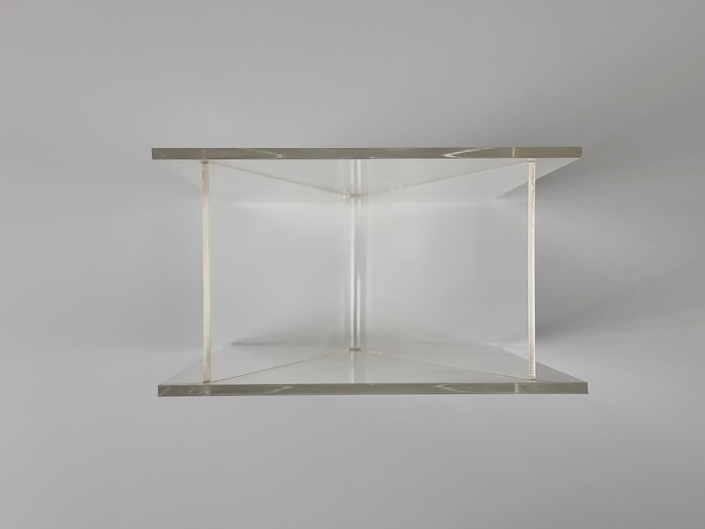 Space Age Design - Vintage Plexiglass Vase, Triangular Perspex Vase ...