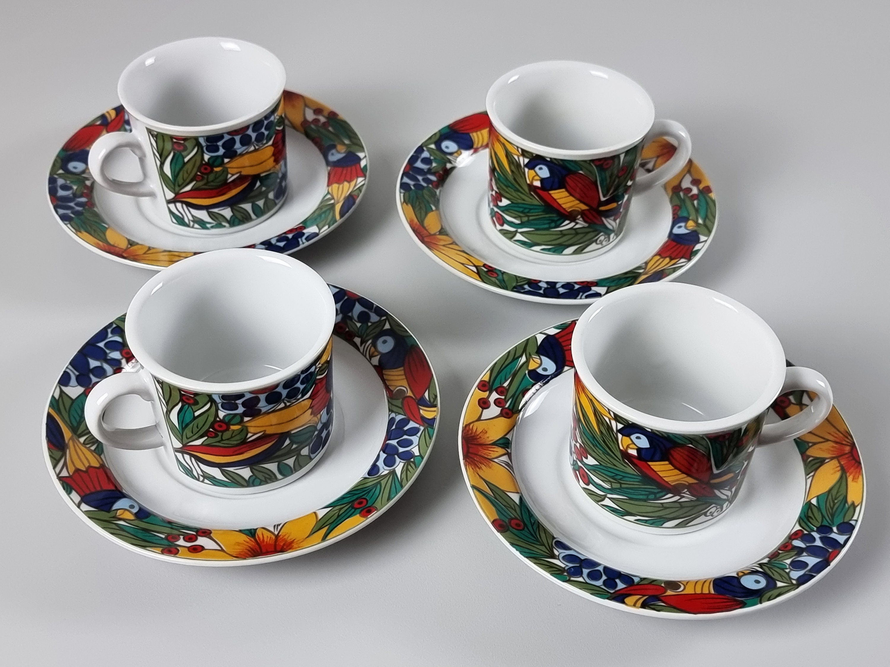 Contemporary Design - Vintage Set Of 4 INSPIRATION Tropicana Ceramic ...