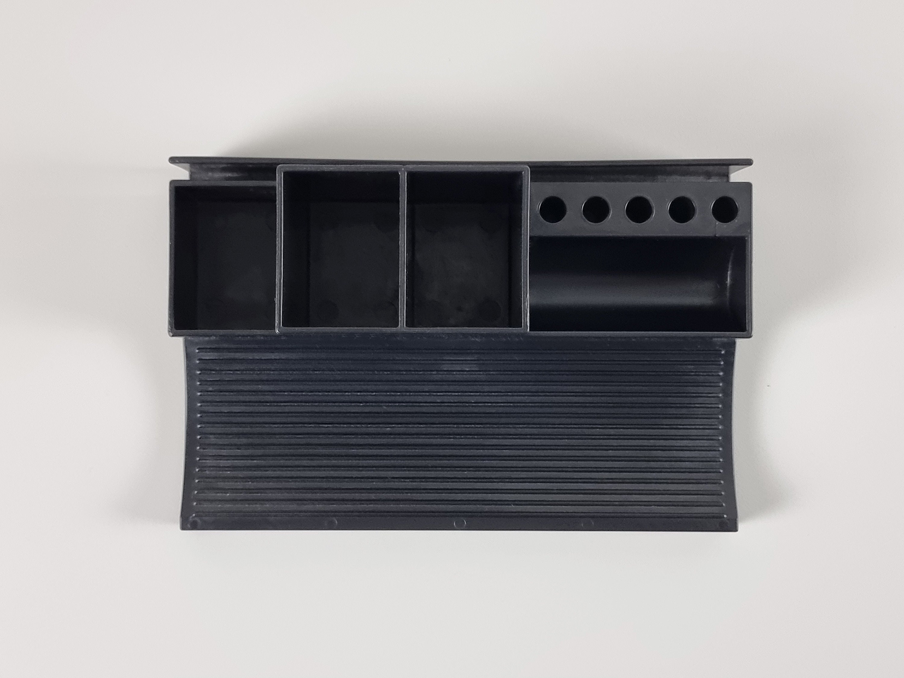 Space Age Design - Vintage Black Plastic Desk Organizer - Vintage ...