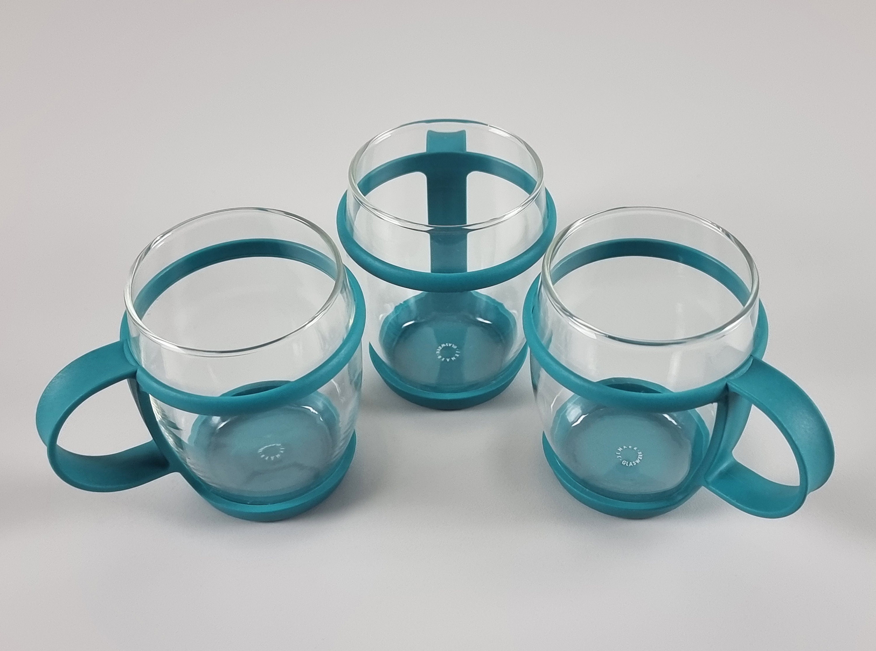 Postmodern Design - Set Of 3 Vintage JENAER GLASWERK Glass Mugs ...