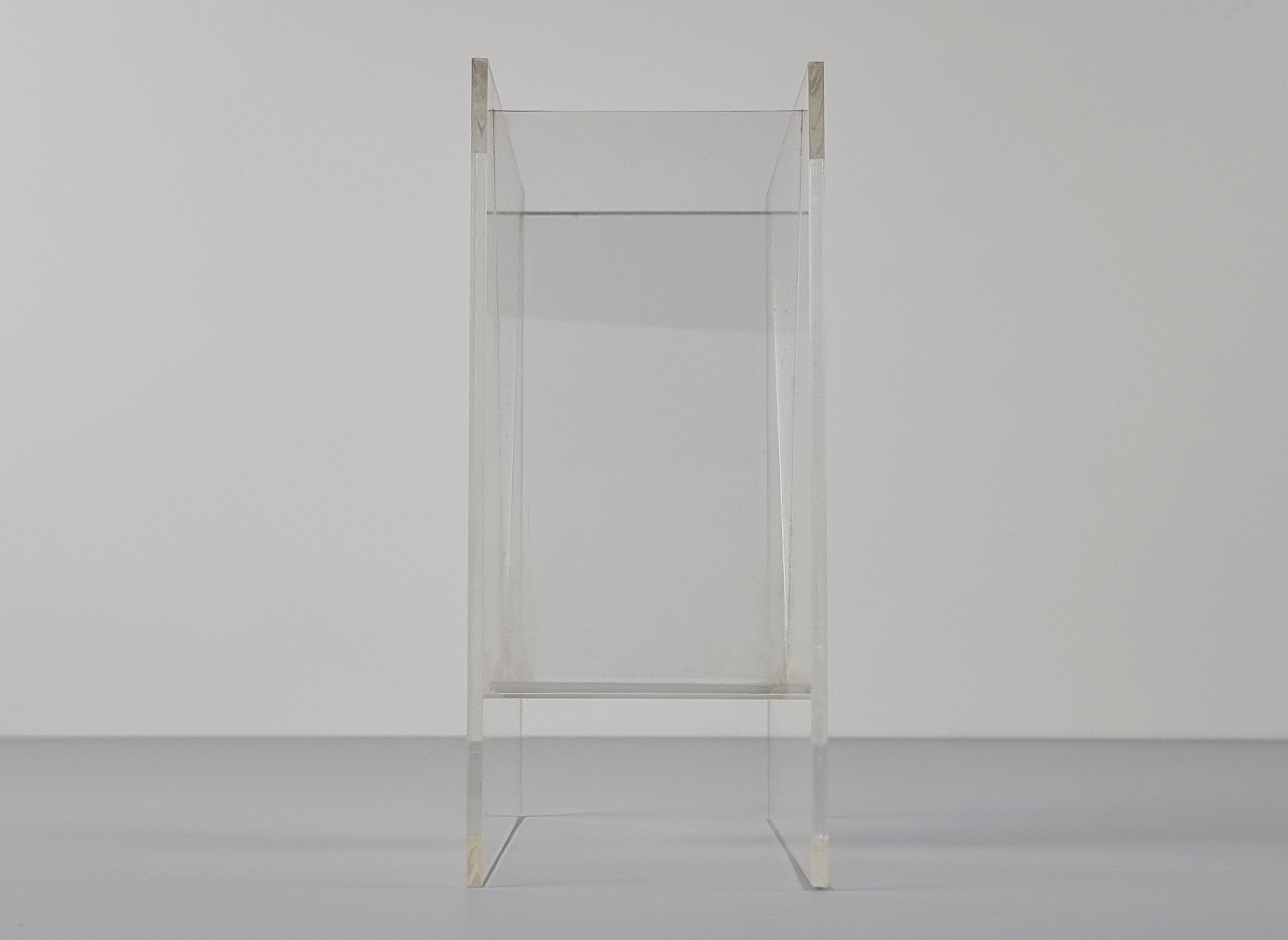 Space Age Design - Vintage Plexiglass Vase, Triangular Perspex Vase ...