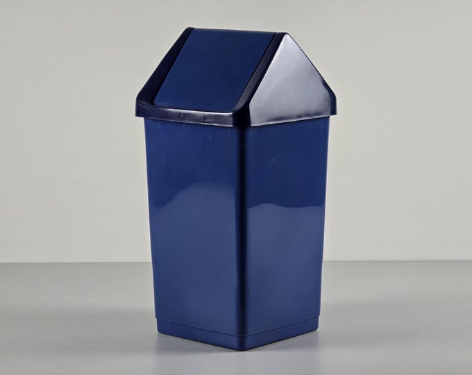 Space Age Design - Vintage CURVER Blue Plastic Waste Bin - Vintage Home ...