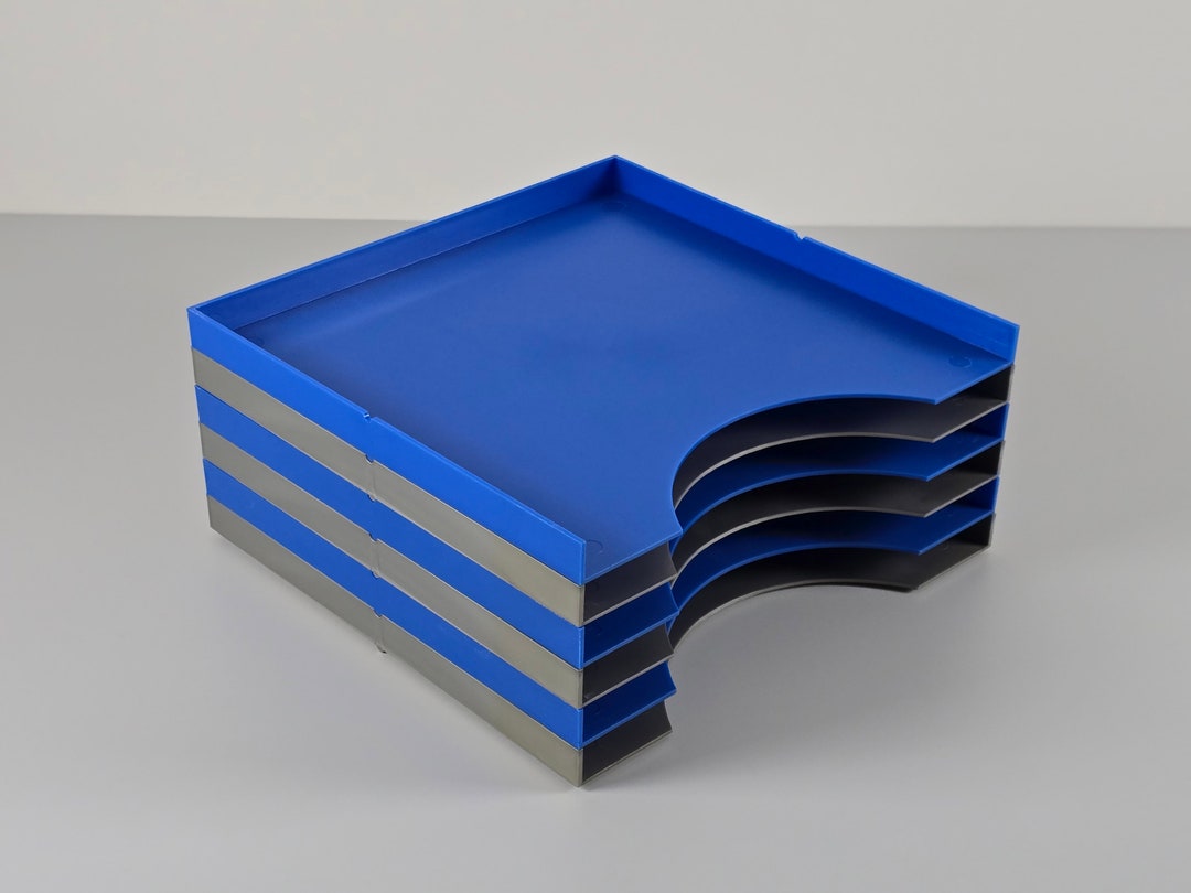 Space Age Design Set of 6 Vintage TICO DBGM Audiograph LP Record Holders, Storage Trays Plastic ...