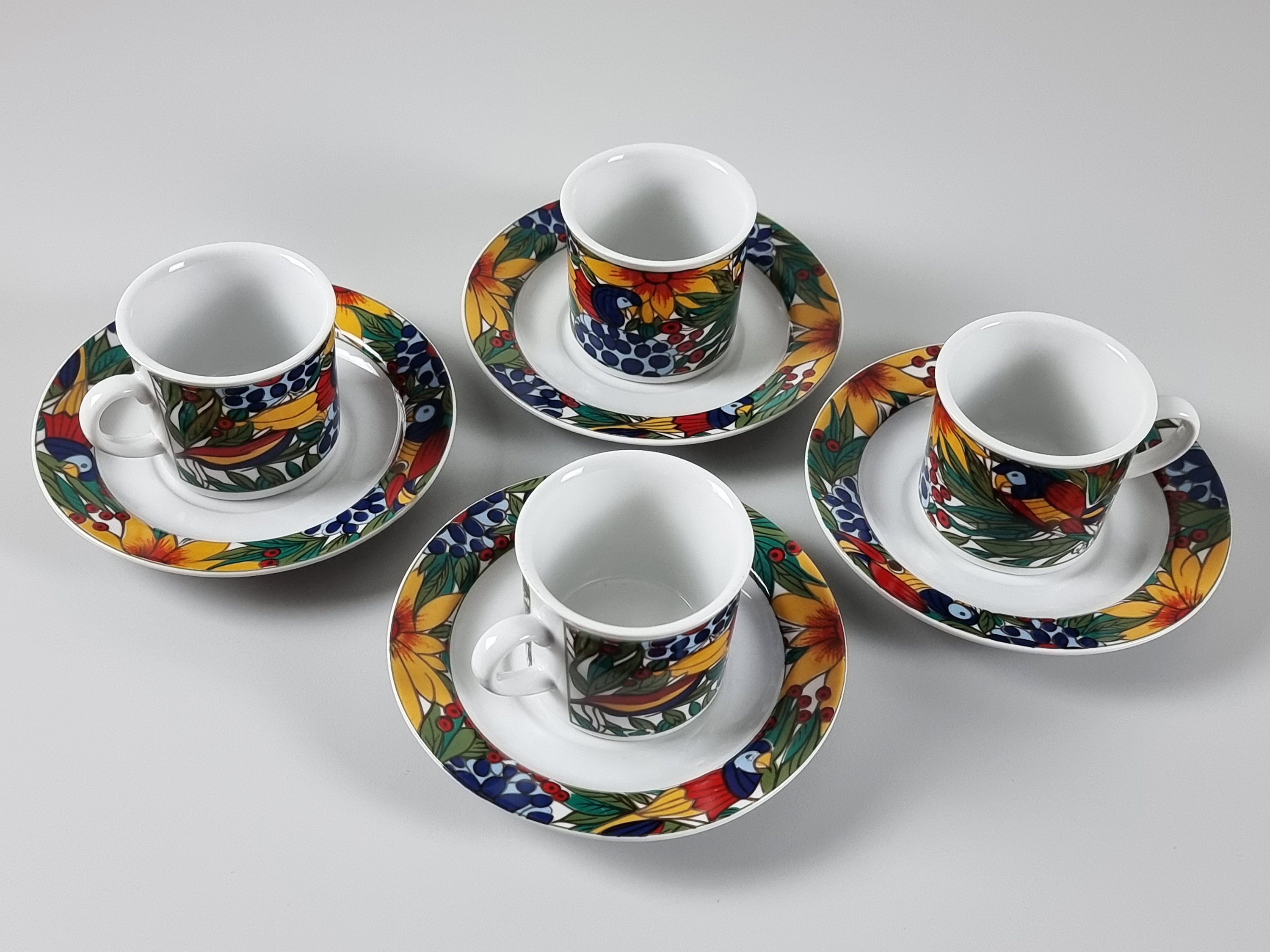 Contemporary Design - Vintage Set Of 4 INSPIRATION Tropicana Ceramic ...