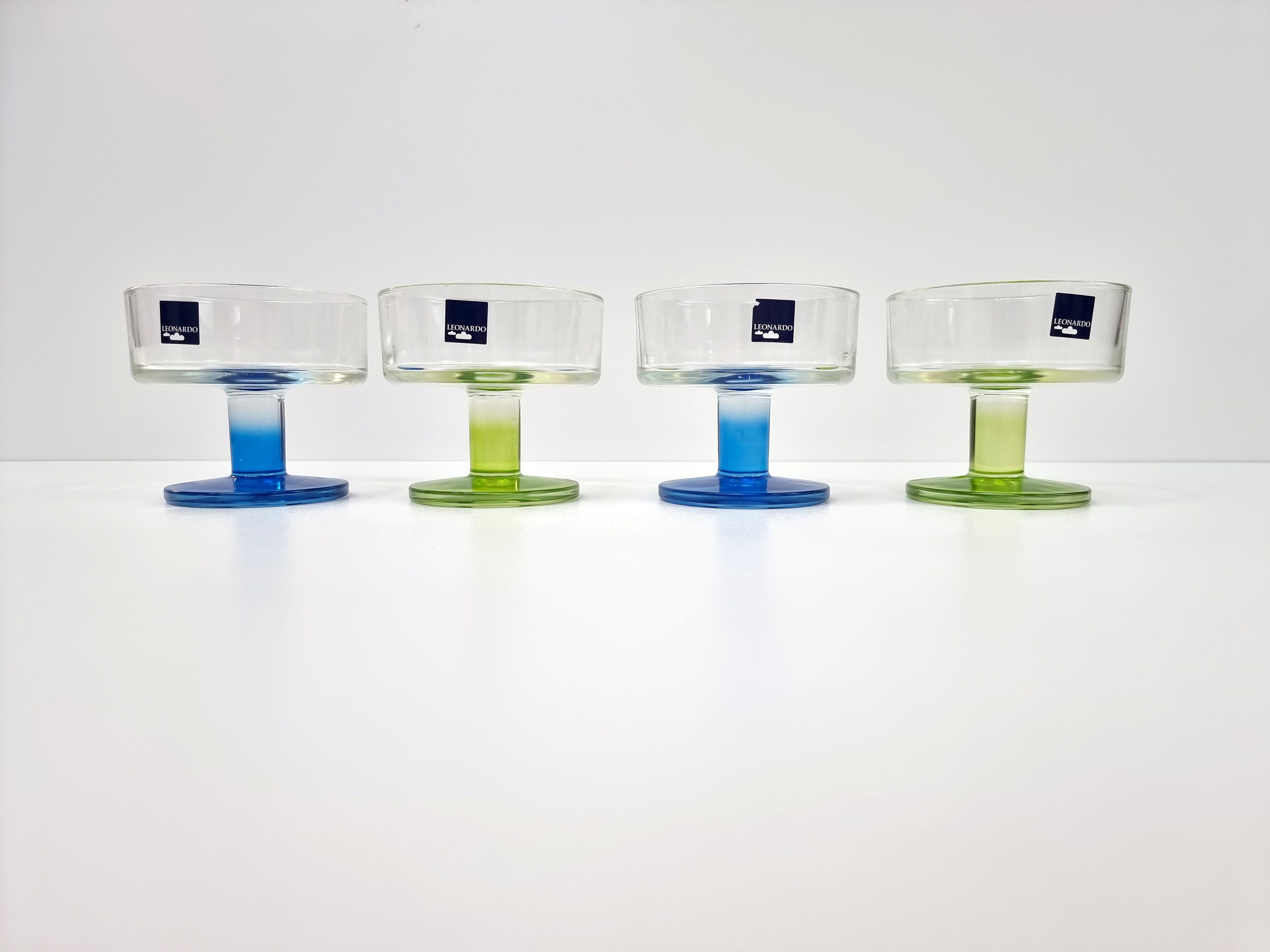 Vintage Set Of 4 LEONARDO Dessert & Ice Cream Cups - Retro Chic Glass ...