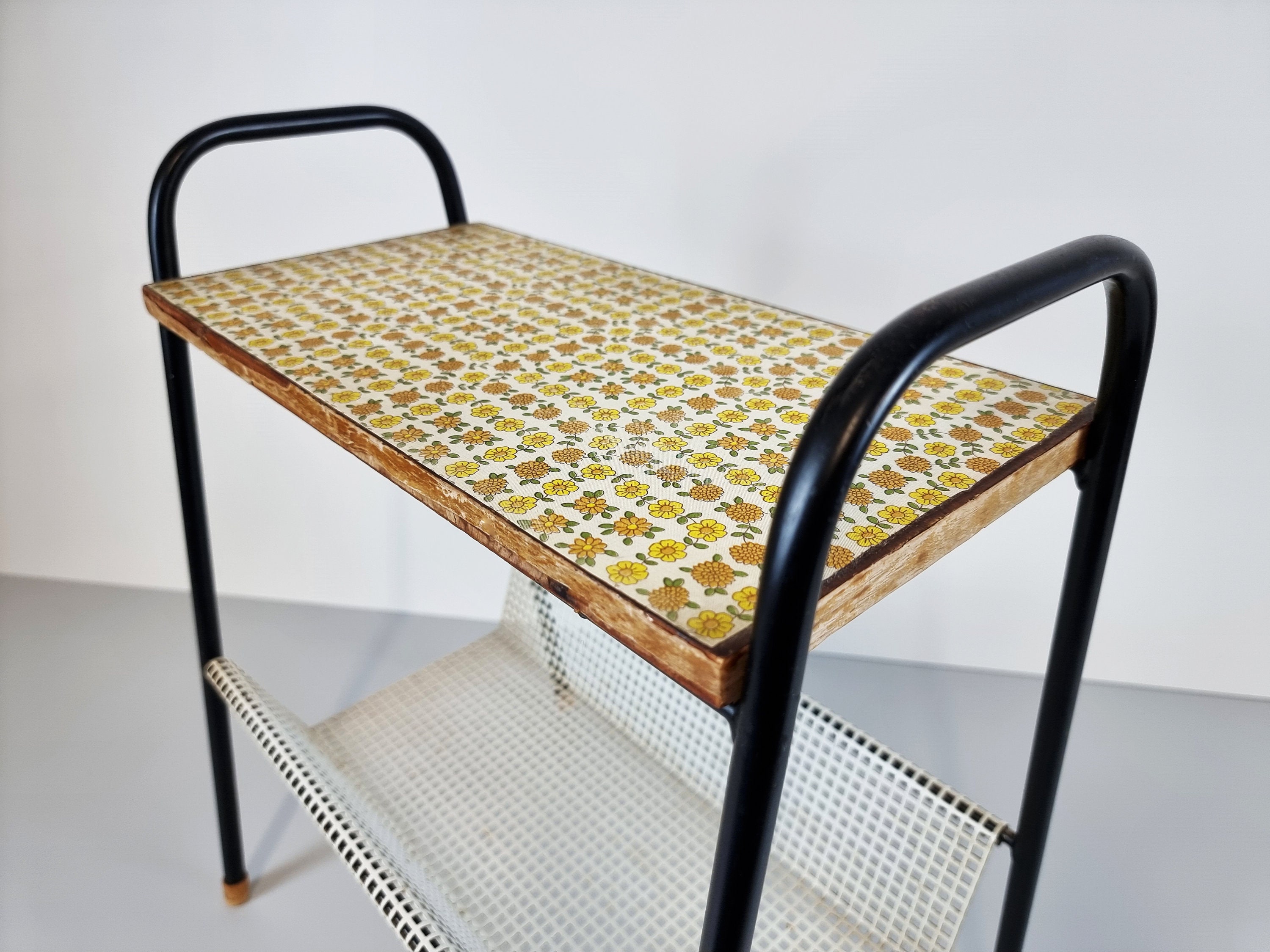 Mid-Century Modern - Vintage Side Table With Storage Shelf - Modernist ...