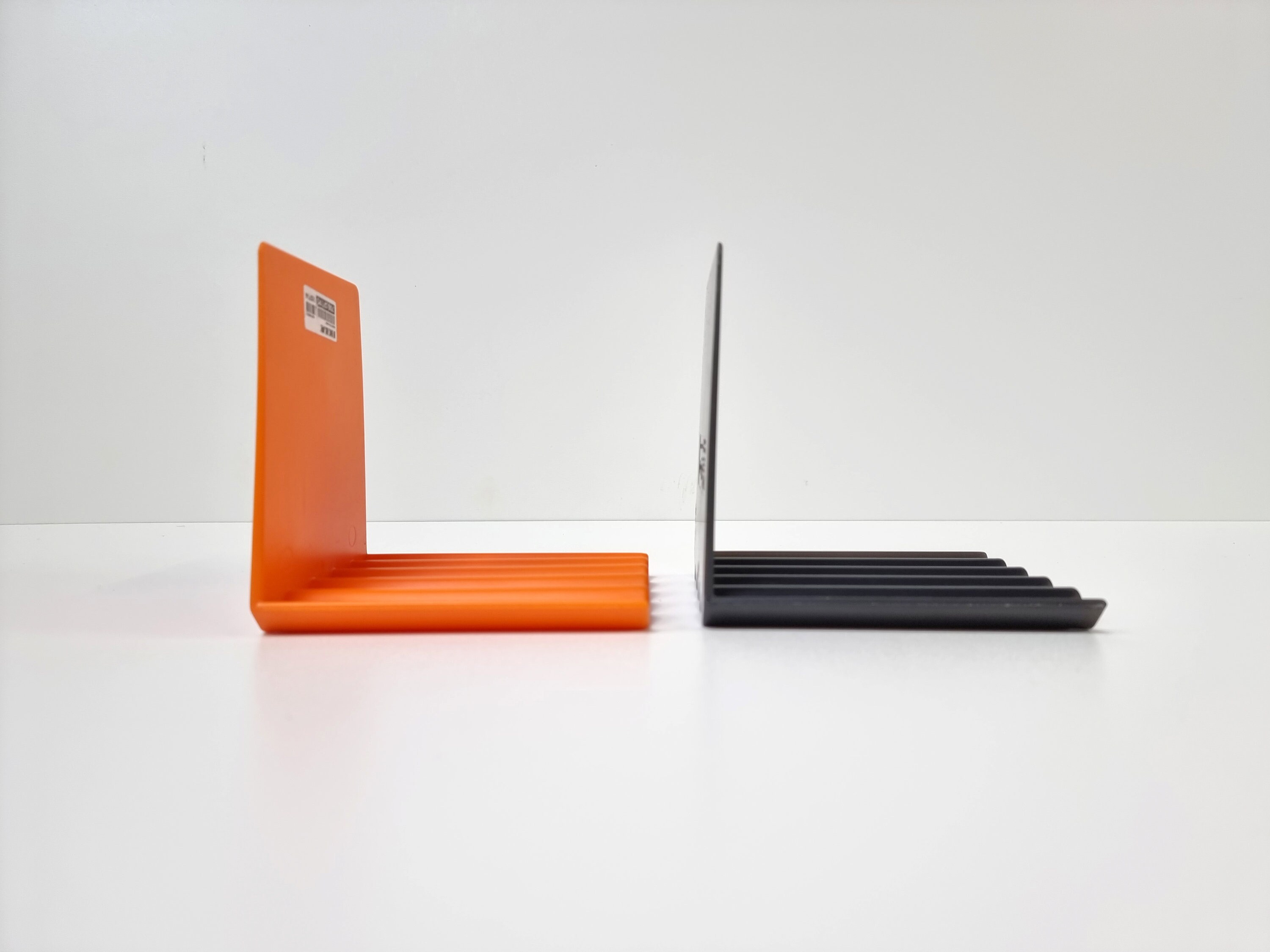 Set Of 2 Vintage IKEA Orange And Grey Plastic Bookends Bokis - Designed ...