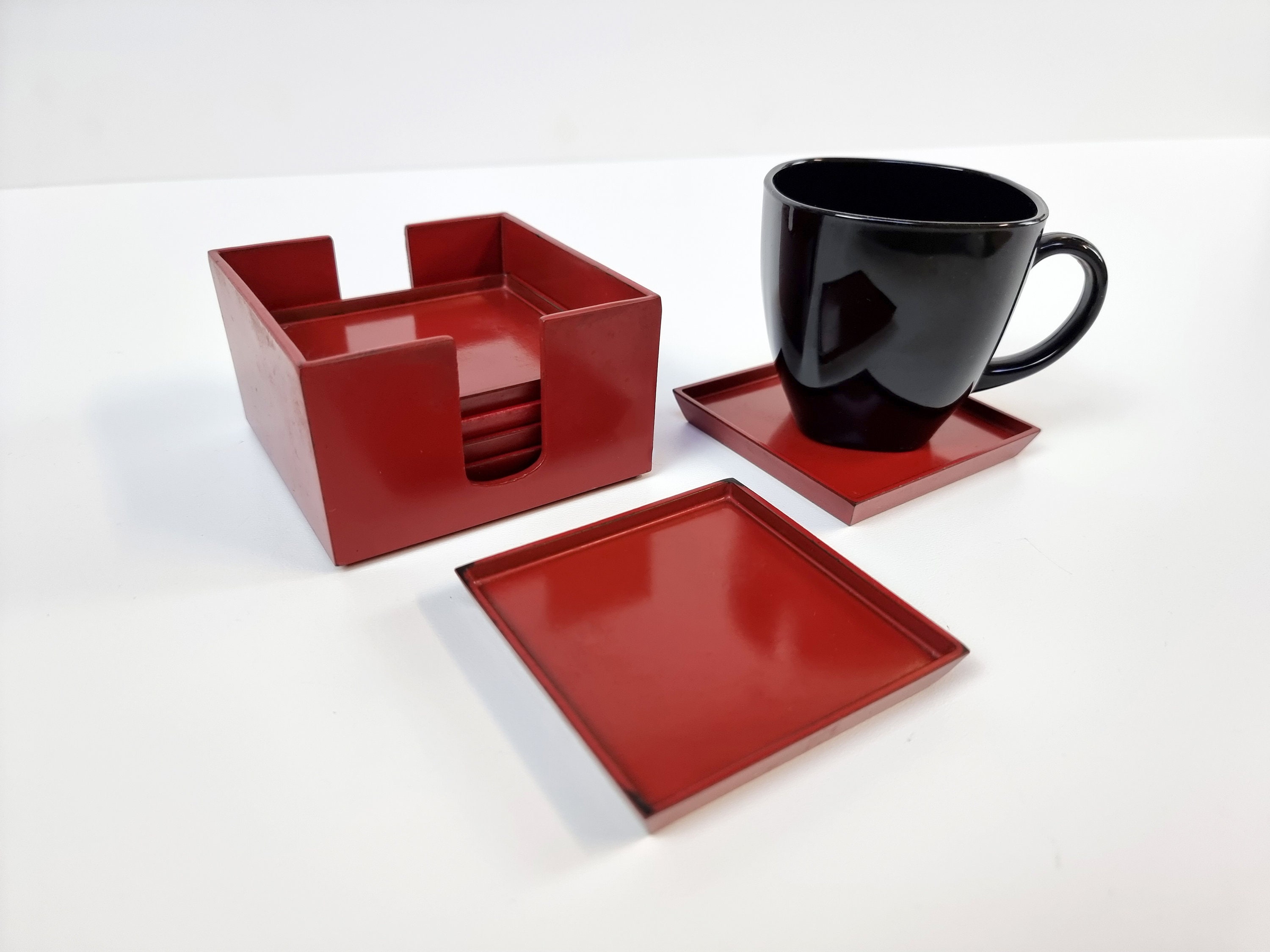 Mid Century Modern - Vintage Set Of 6 Bakelite Coasters - Retro Chic ...