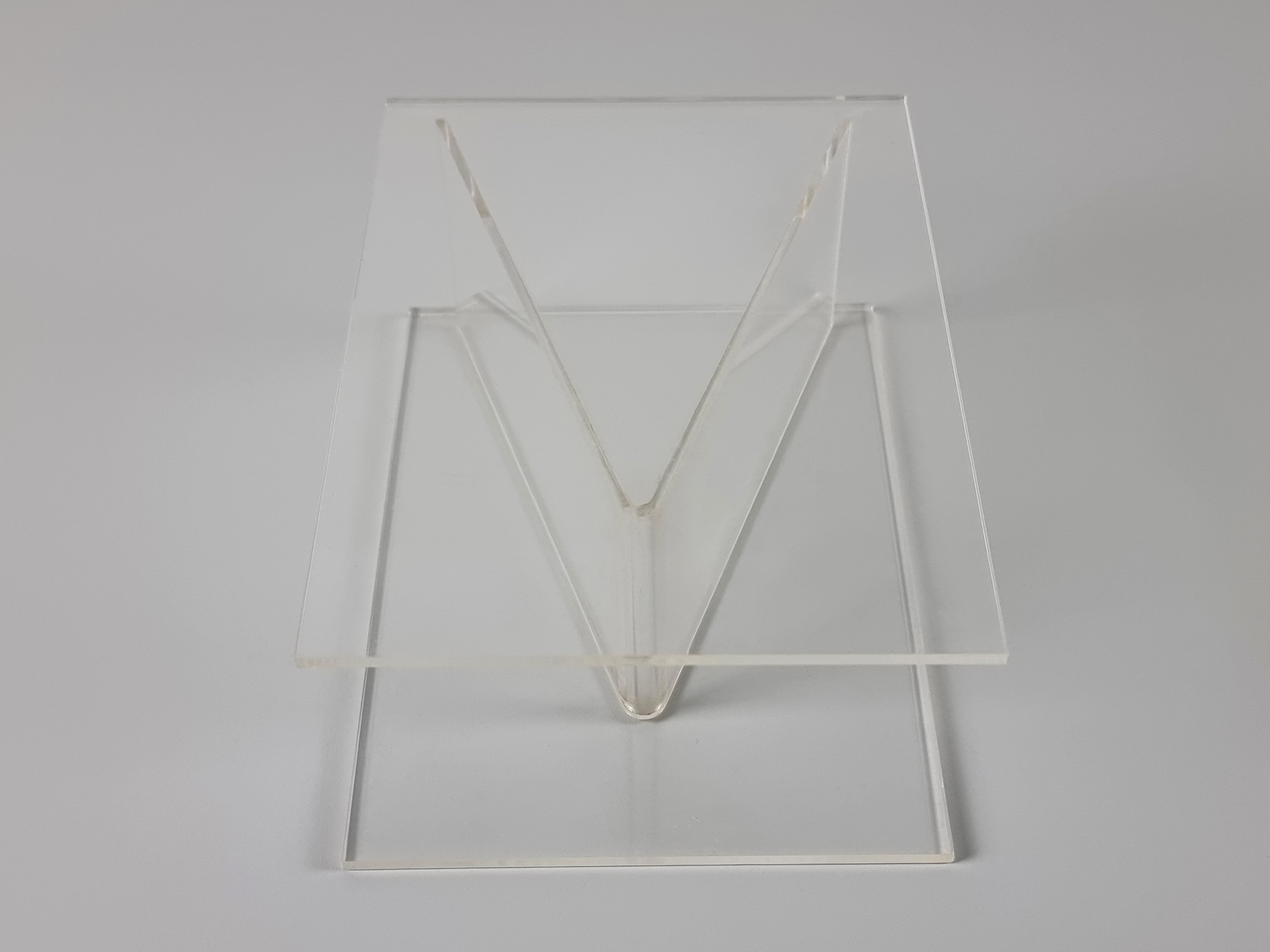 Space Age Design - Vintage Plexiglass Vase, Triangular Perspex Vase ...