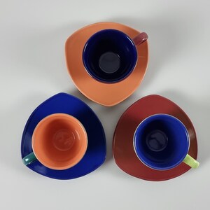 Contemporary Design Set of 3 Y2K Design Ceramic Espresso Cups With ...
