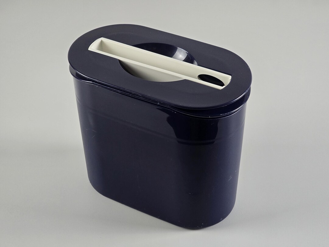 Vintage TUPPERWARE Navy-blue Ice Bucket and Cooler With Clamp Retro ...