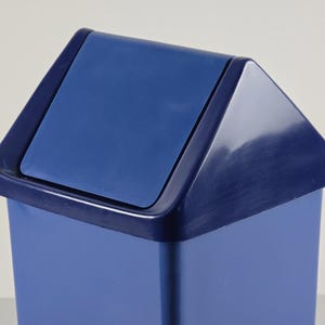 Space Age Design Vintage CURVER Blue Plastic Waste Bin Vintage Home ...
