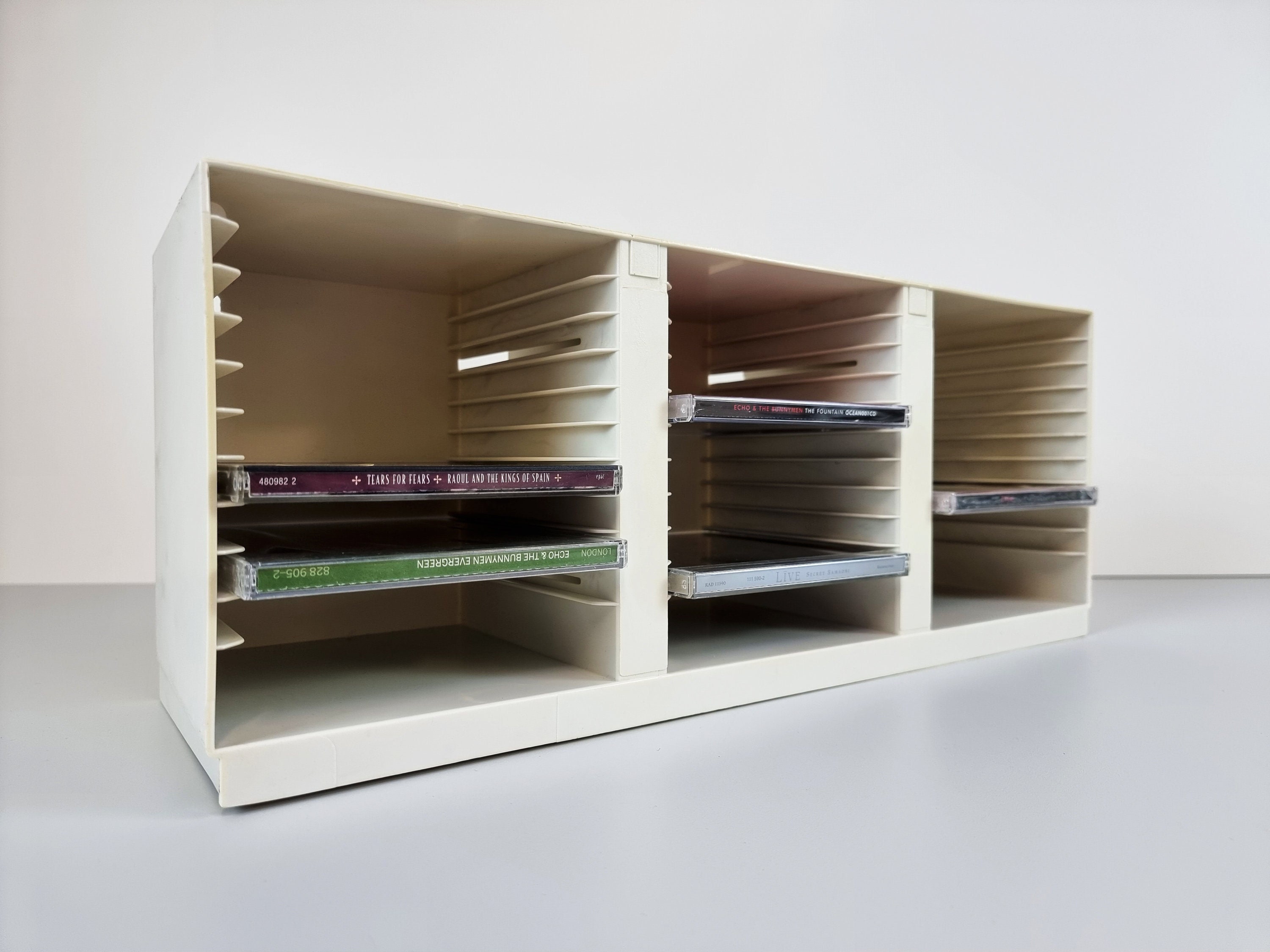 Vintage ALPHA CD Rack - Retro CDs Storage Container - Retro CDs Holder ...
