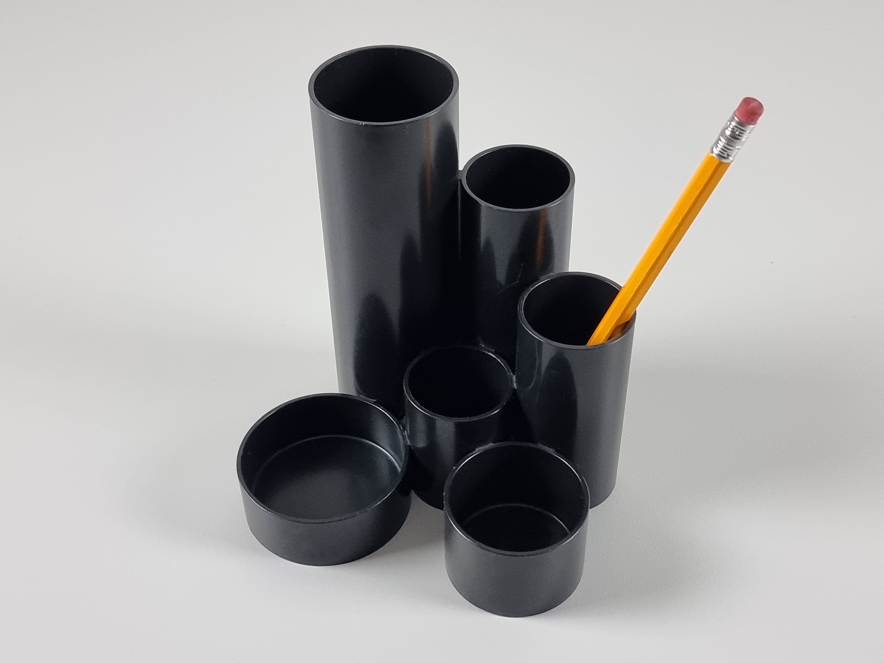 Space Age Design - Vintage FISCHER Black Plastic Pen Holder And Desk ...