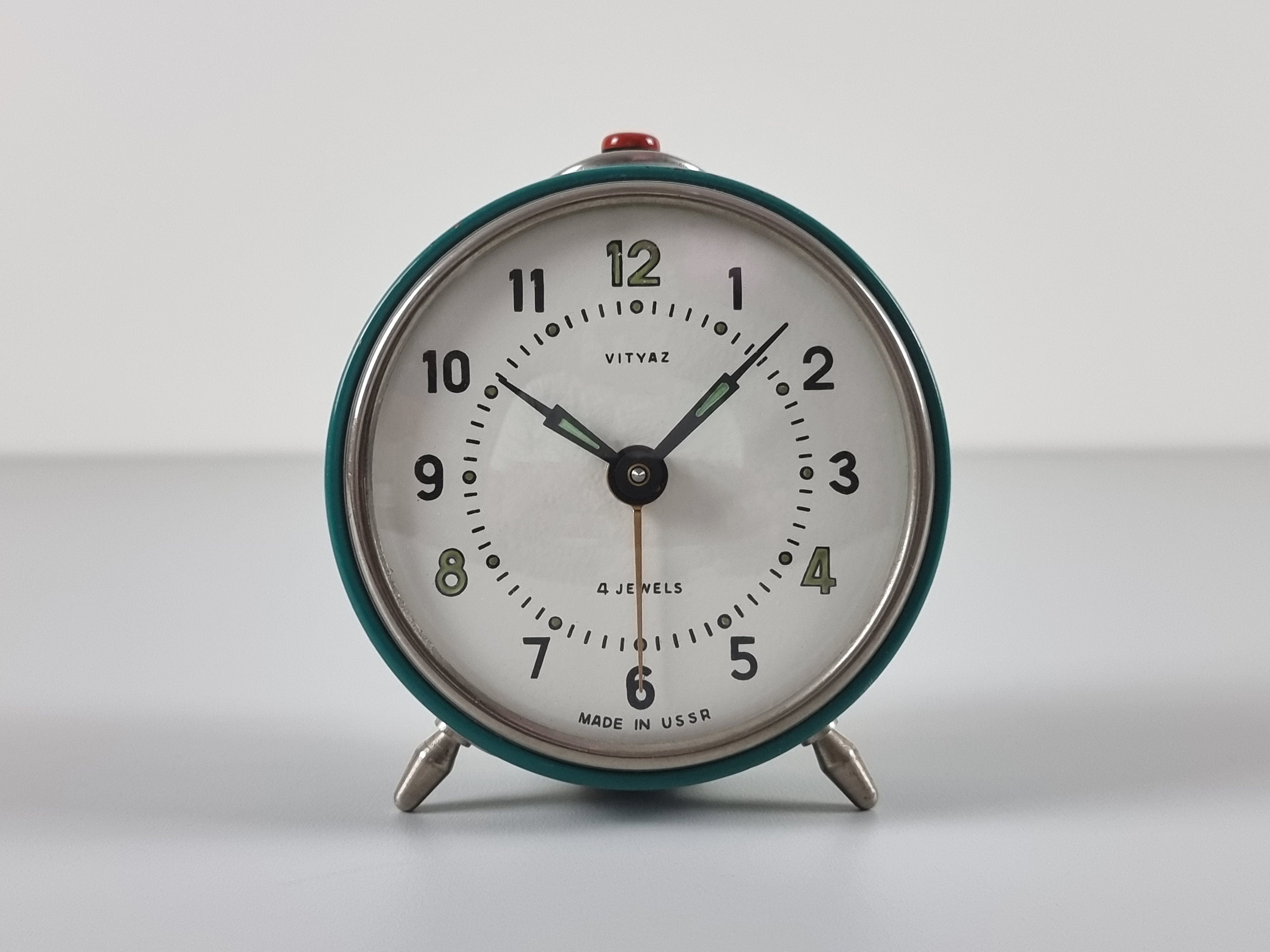Mid Century Modern - Vintage VITYAZ Soviet Era Mechanical Table Alarm ...