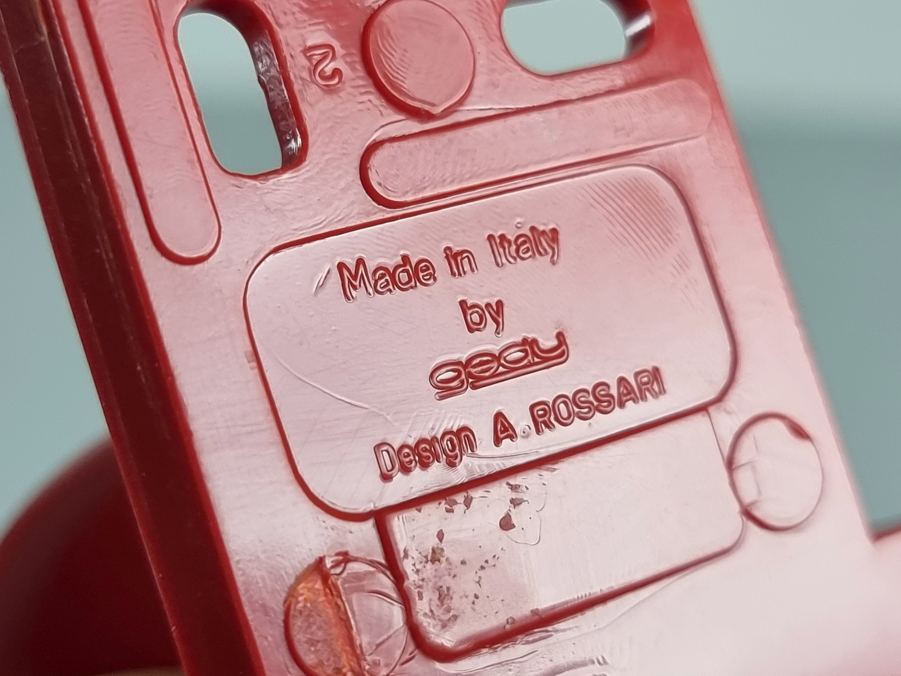 Space Age Design - Vintage GEDY Red Plastic Coat Rack, Towel Hook ...