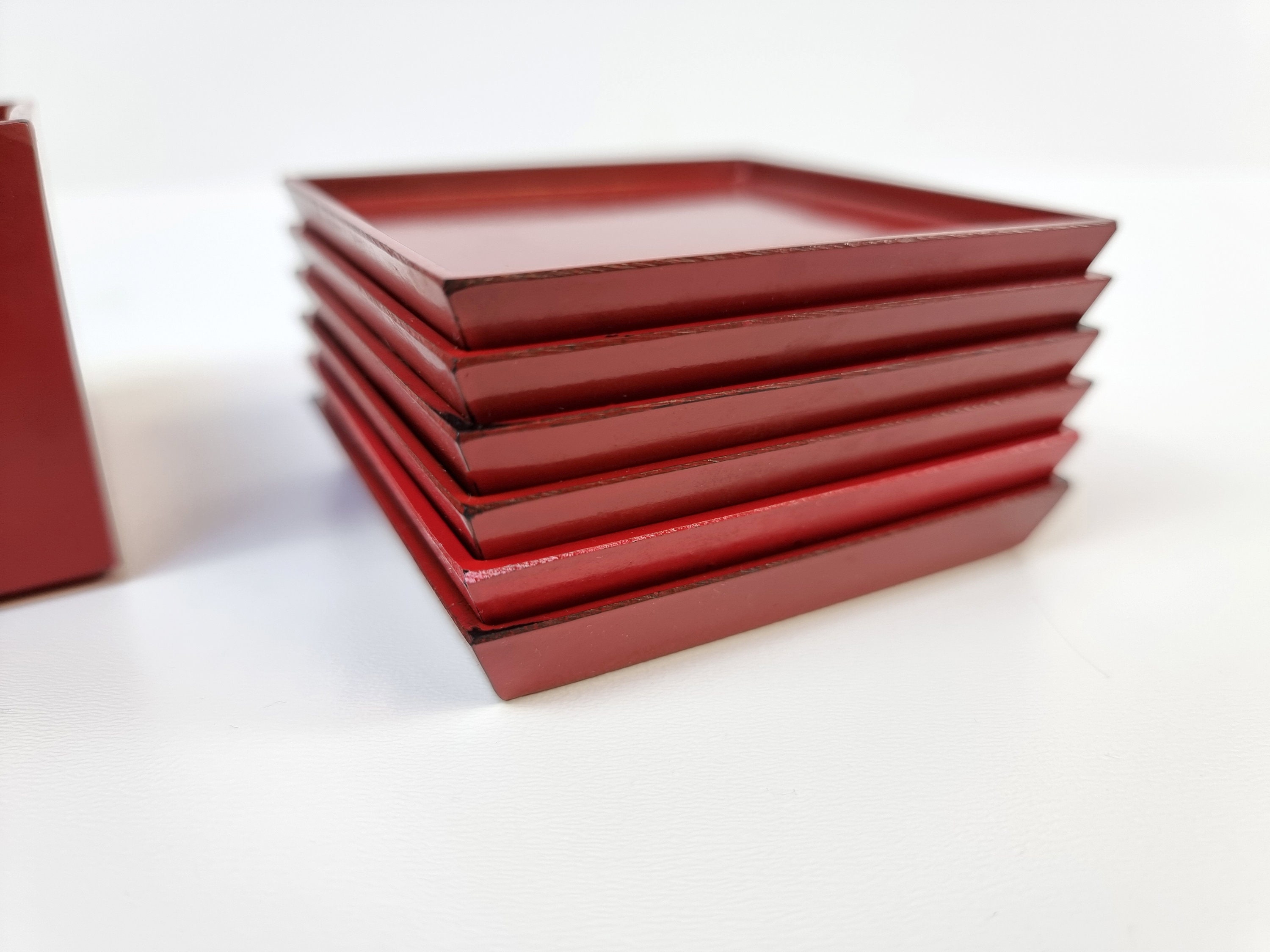 Mid Century Modern - Vintage Set Of 6 Bakelite Coasters - Retro Chic ...