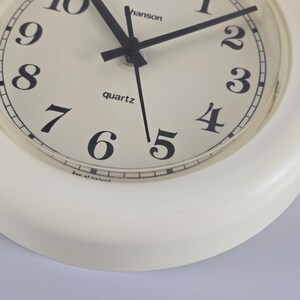 Space Age Design Vintage HANSON Off-white Plastic Wall Clock Vintage ...