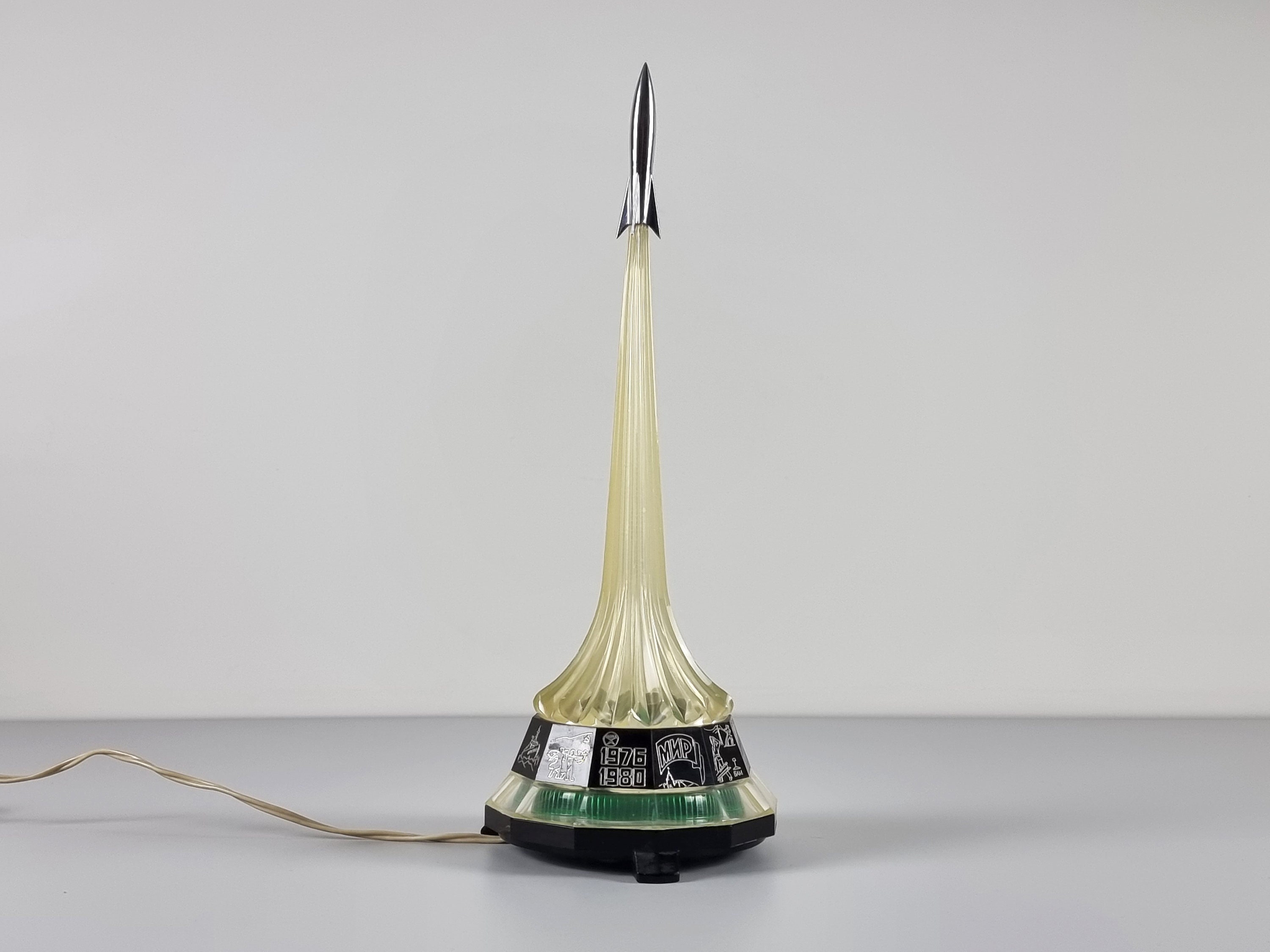 Space Age Design - Vintage USSR Soviet Rocket Launch Table Lamp ...