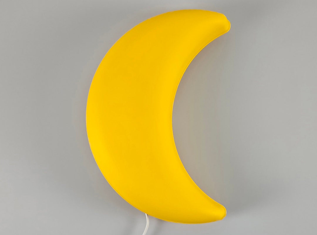 Contemporary Design - Vintage IKEA Smila Mane Yellow Plastic Moon Wall ...