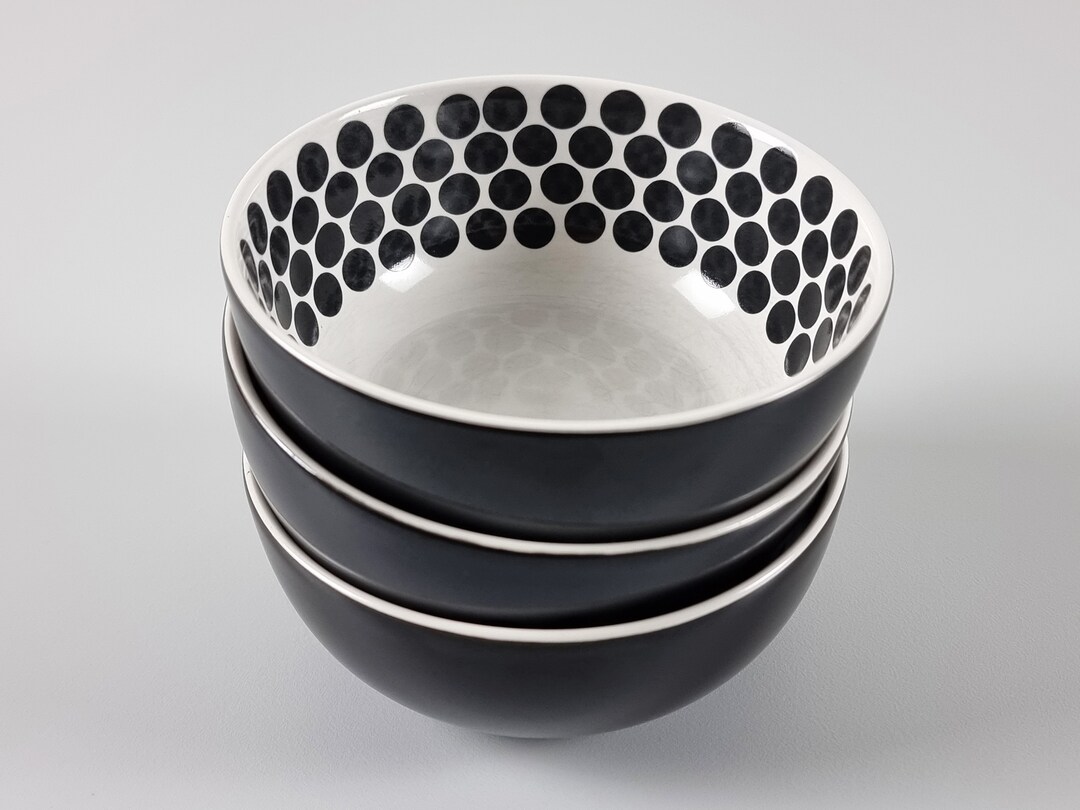 Contemporary Design - Set of 3 IKEA Färgrik-tickar Ceramic Bowls ...