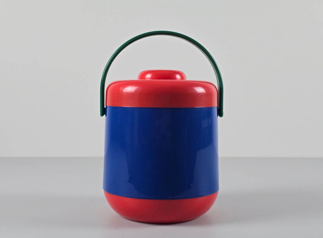 Postmodern Design Vintage Plastic Lunch Container, Thermos Flask for ...