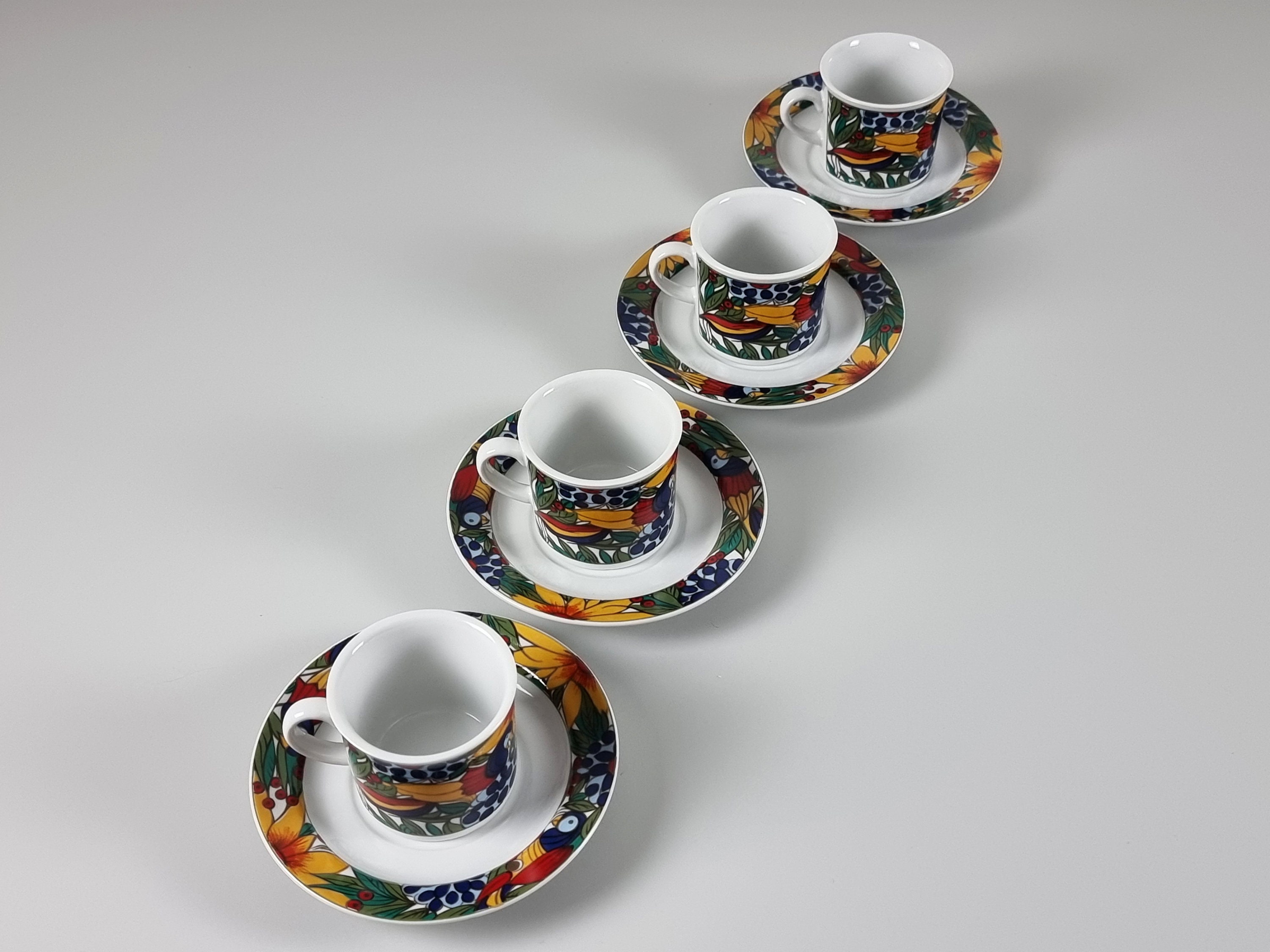 Contemporary Design - Vintage Set Of 4 INSPIRATION Tropicana Ceramic ...