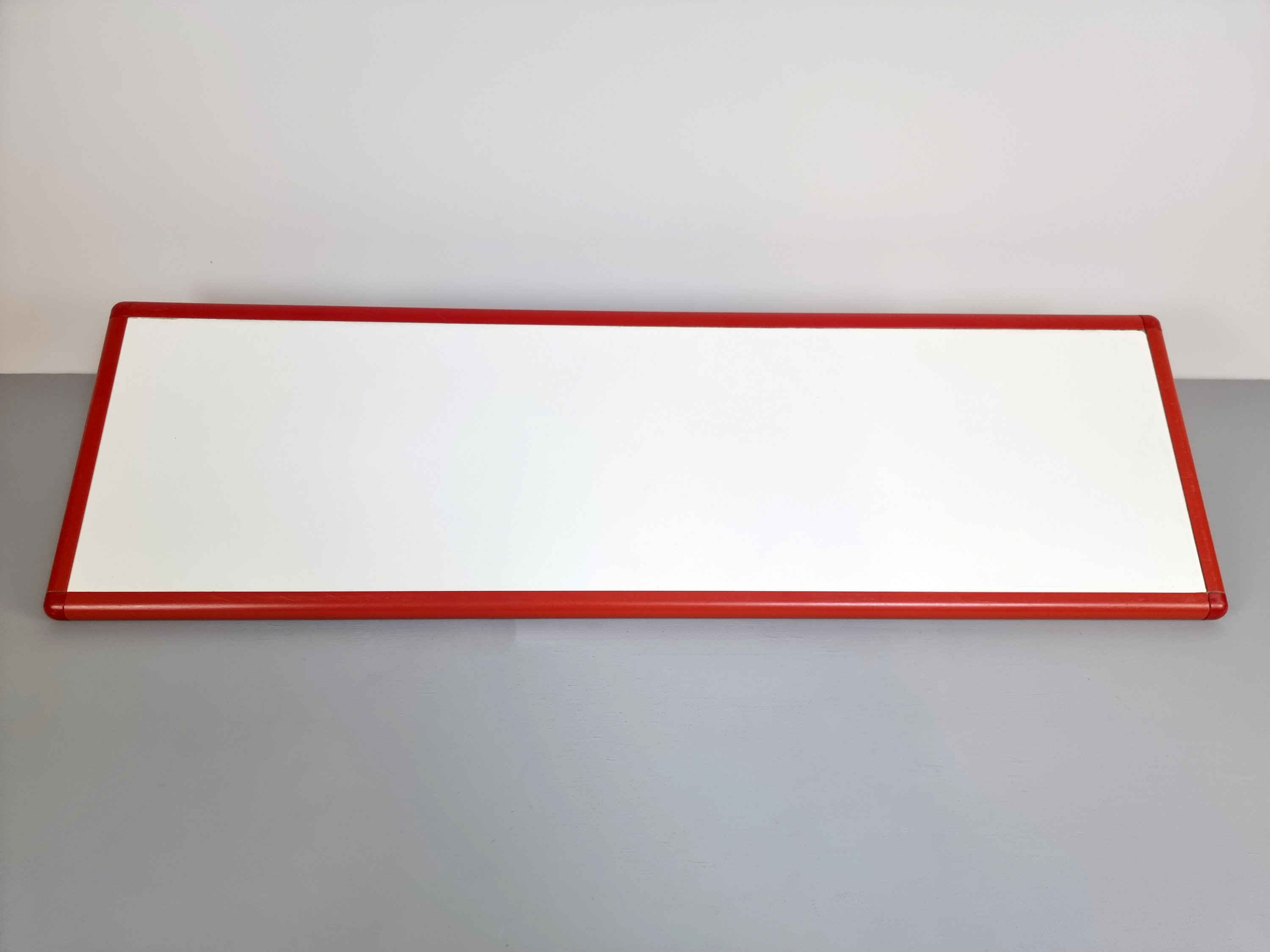 Vintage Long Shelf With Red Plastic Edges & Supports - Retro Home Decor ...
