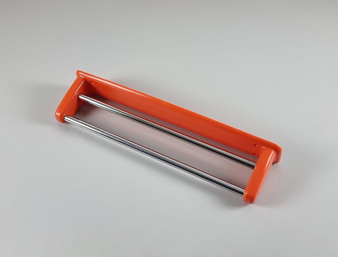 Space Age Design - Vintage SYLA Orange Plastic Towel Rail, Towel Bar ...