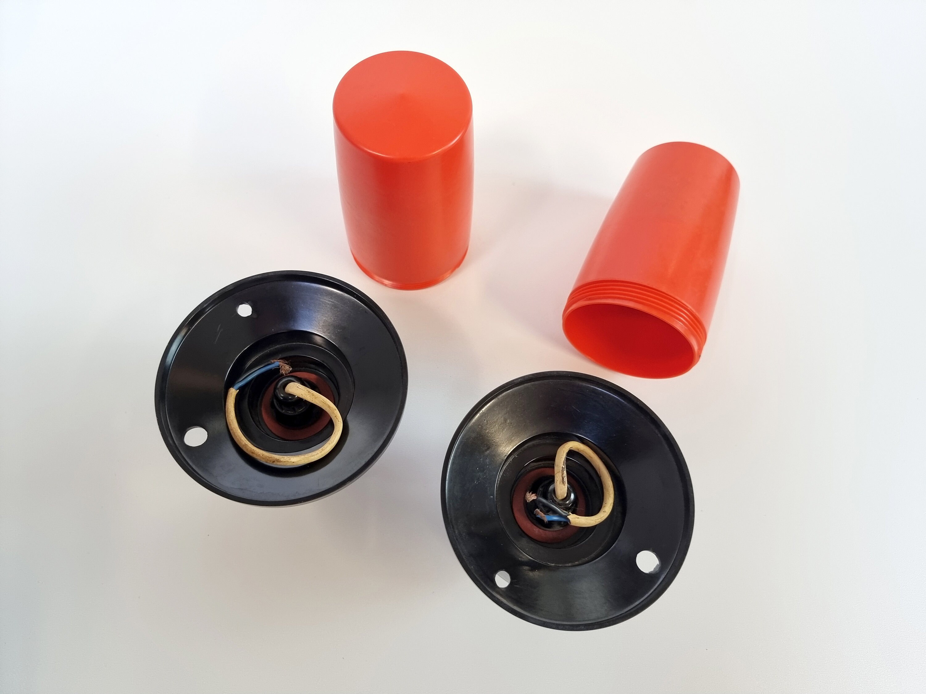 Space Age Design - Vintage PATERSON Wall Lamps - Vintage Orange Wall ...