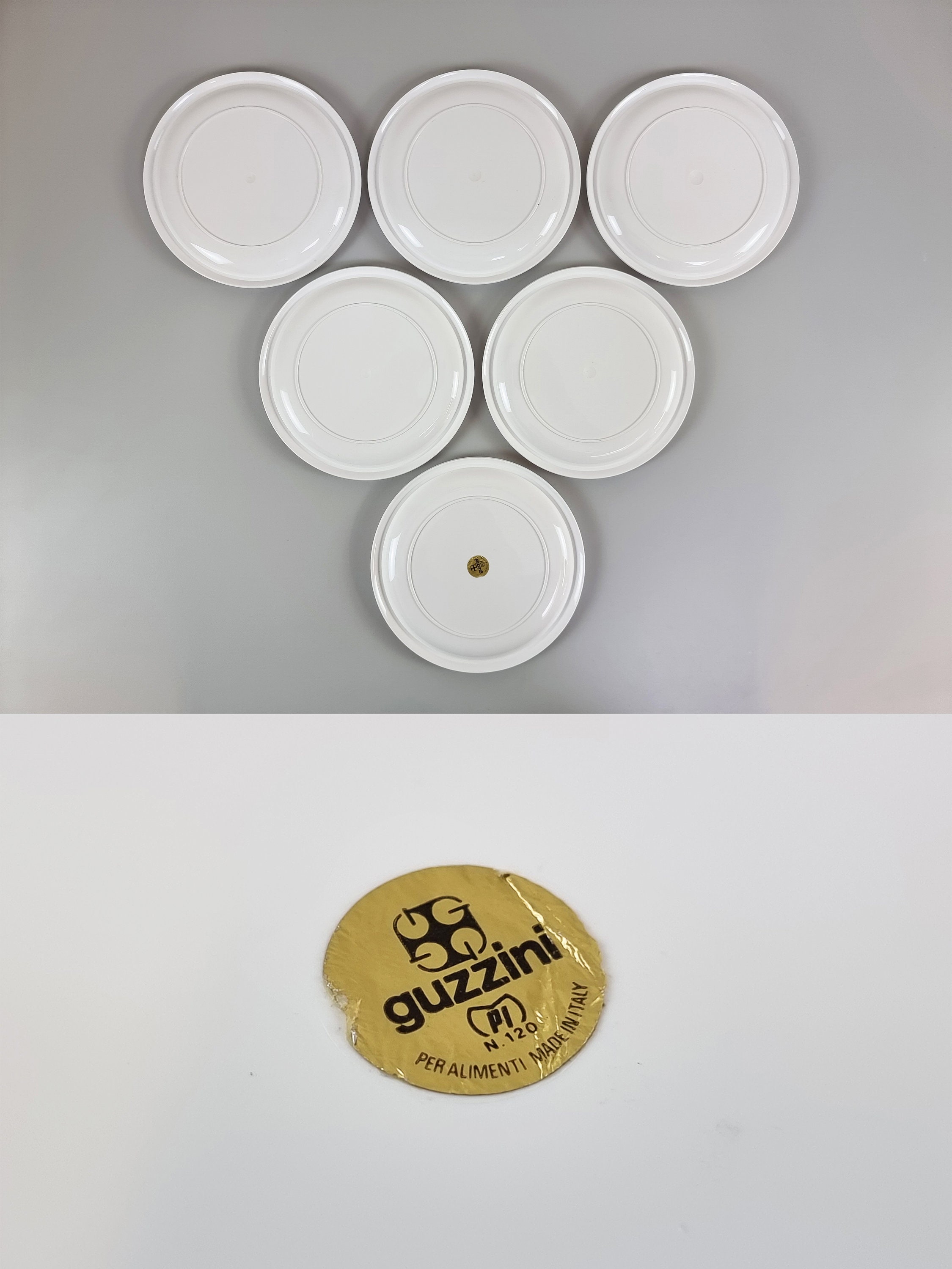 Space Age Design - Vintage Set Of 6 GUZZINI Pagoda Acrylic Dishes ...