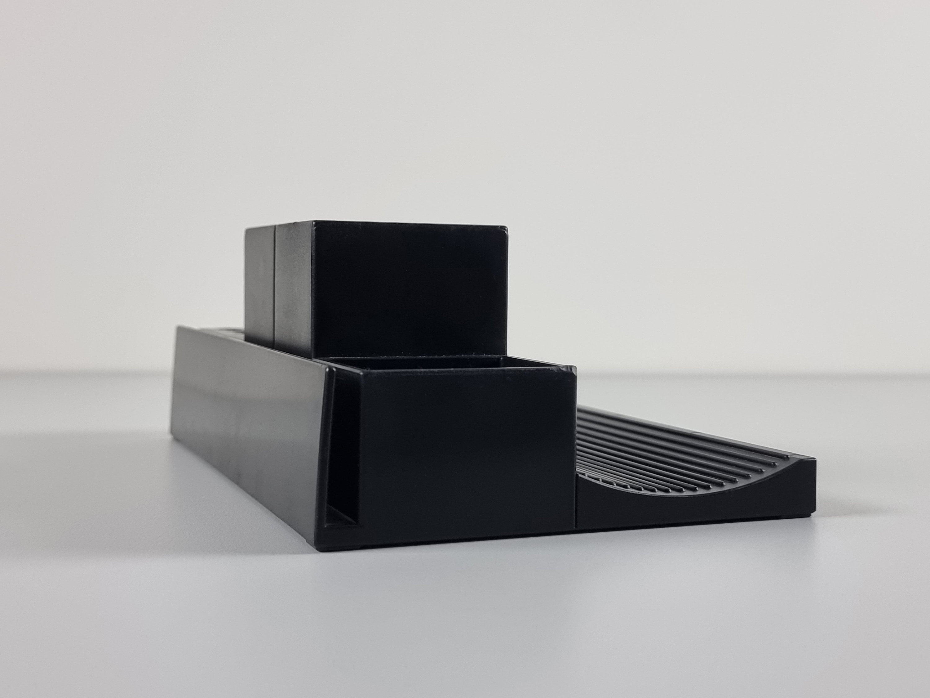 Space Age Design - Vintage Black Plastic Desk Organizer - Vintage ...