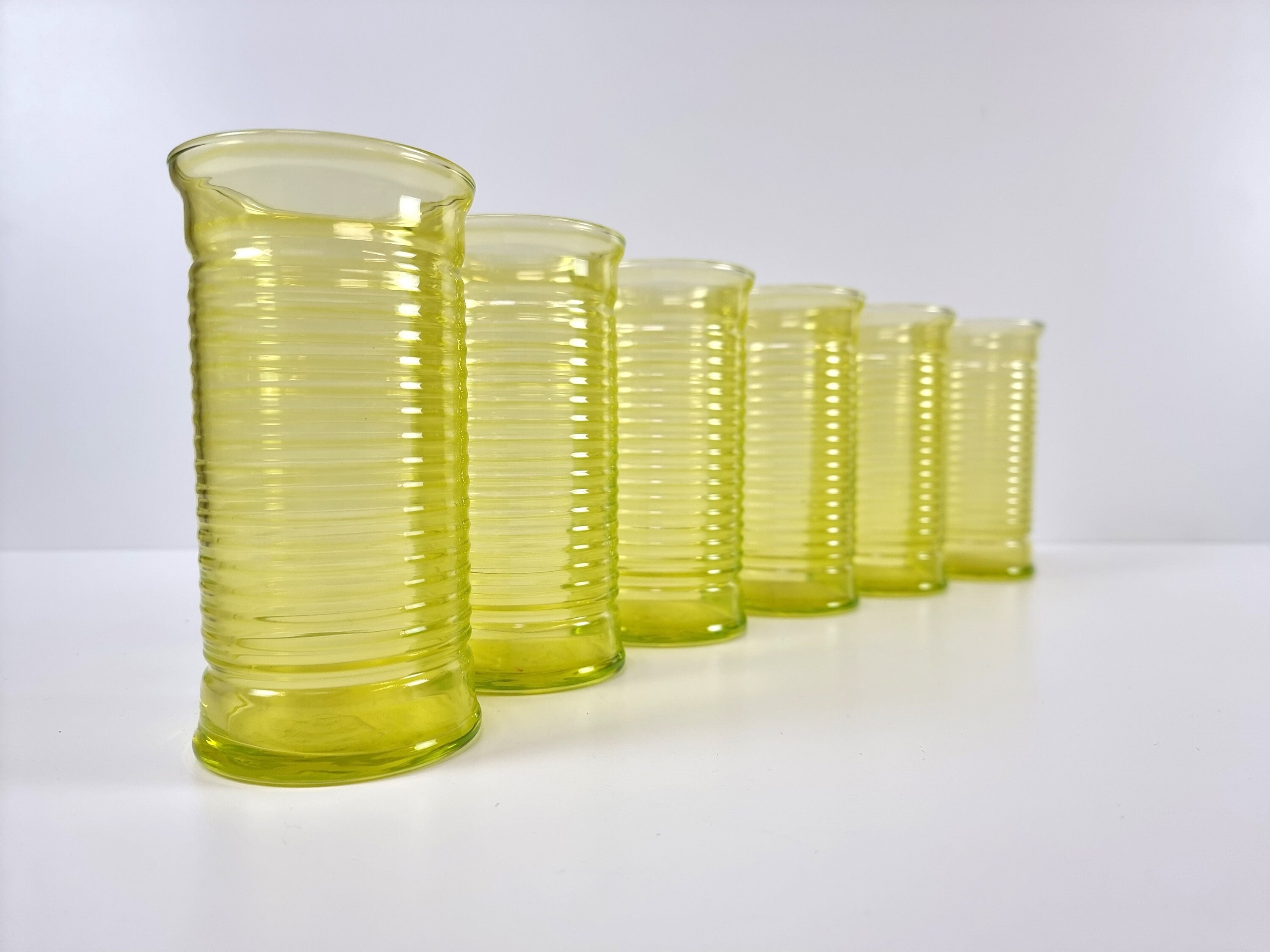 Set Of 6 LUMINARC Diabolo Citron Cocktail Glasses - Diabolo HIGH BALL ...
