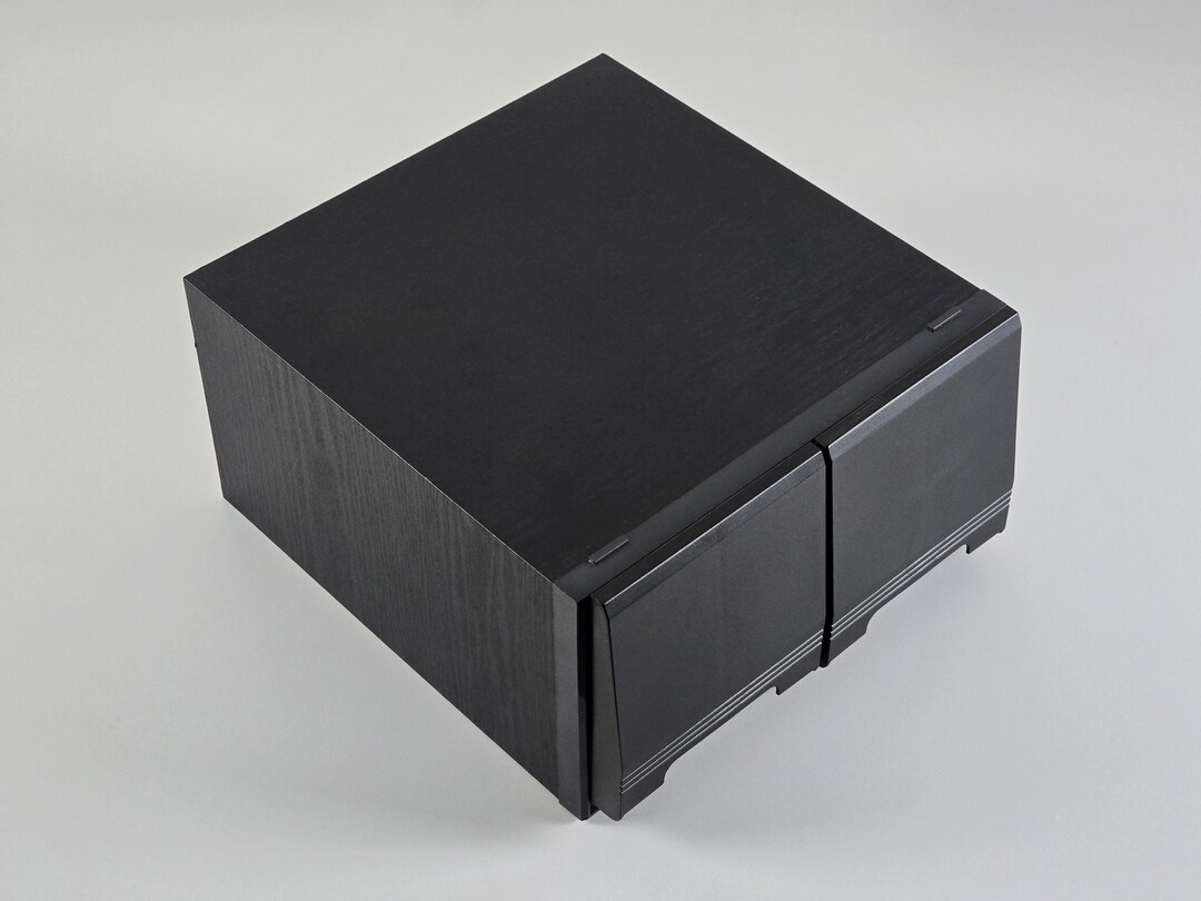 Contemporary Design Vintage 40 CD Storage Box With Drawers Compact Disc ...