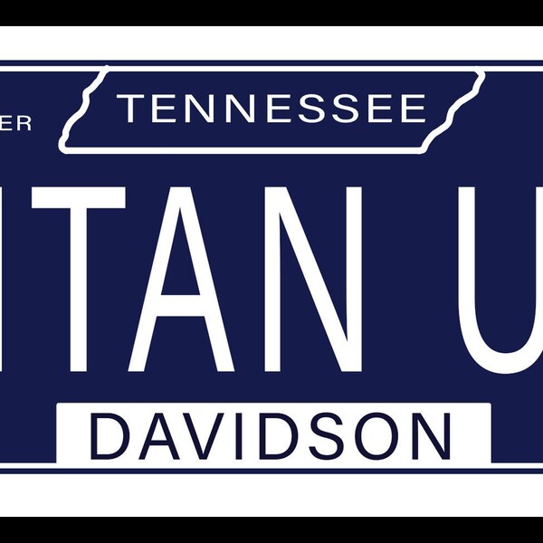 Custom Titans License Plate - Etsy
