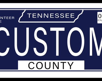 Tennessee Custom License Plate Black With Orange Glitter - Etsy