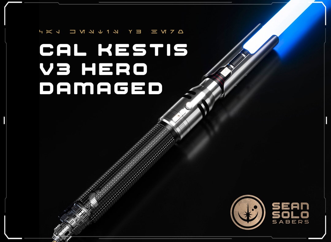 Cal Kestis Battle Damaged Neopixel Lightsaber or Baselit Lightsaber ...