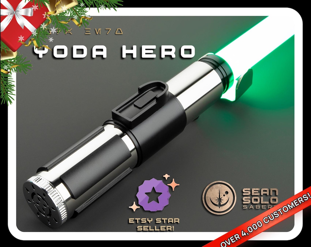 Master Yoda Neopixel Lightsaber, Aluminum Hilt, Smoothswing With Hard ...