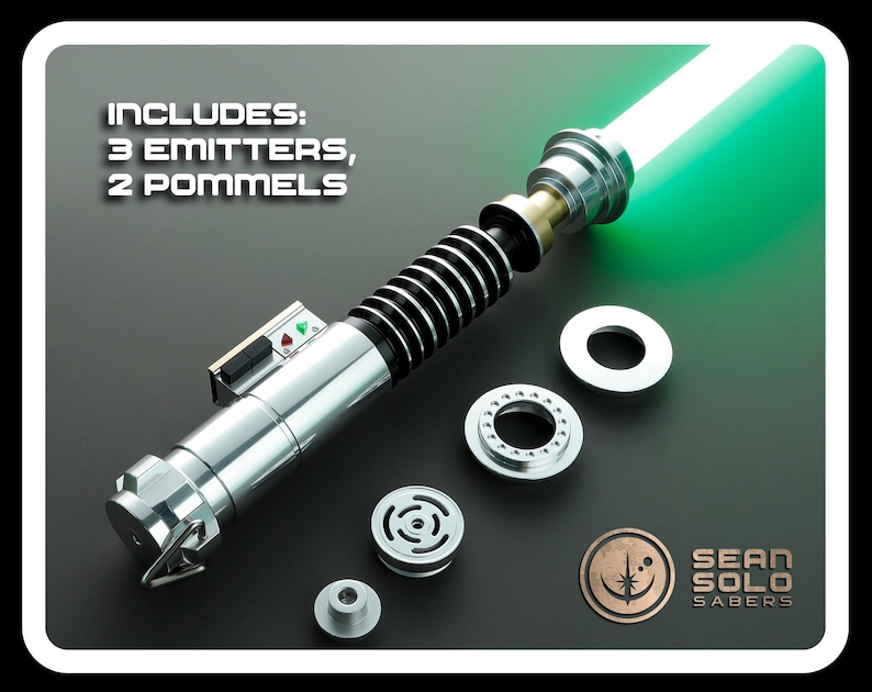 Luke Skywalker ROTJ Neopixel Lightsaber: Green Blade, Baselit, With ...